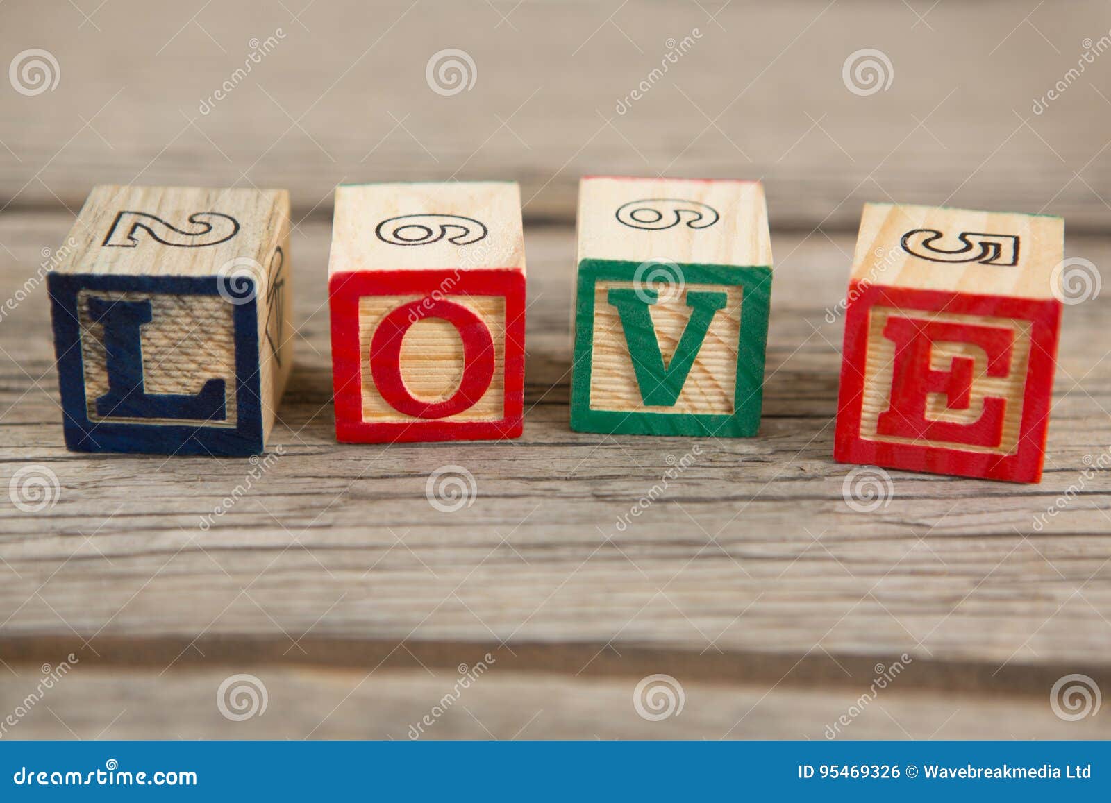 Blocks Displaying Love Message Stock Photo - Image of building, love ...