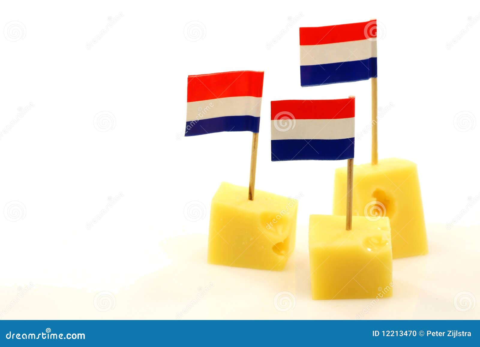 Blocks of Dutch cheese stock photo. Image of square, toothpick - 12213470