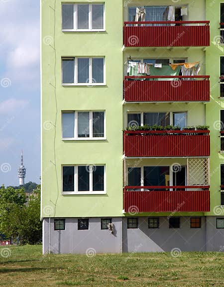 Blocks of flats stock image. Image of flats, people, buildings - 3429217