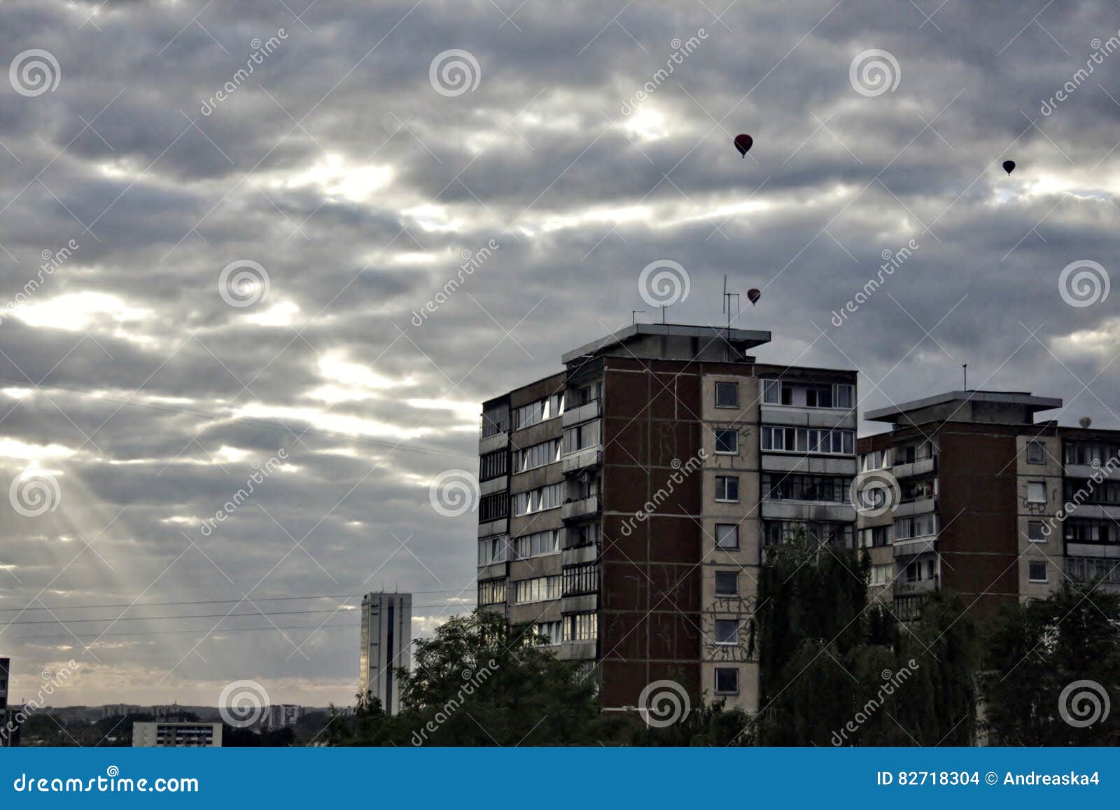 Blocks of flats in Vilnius stock photo. Image of atmosphere - 82718304