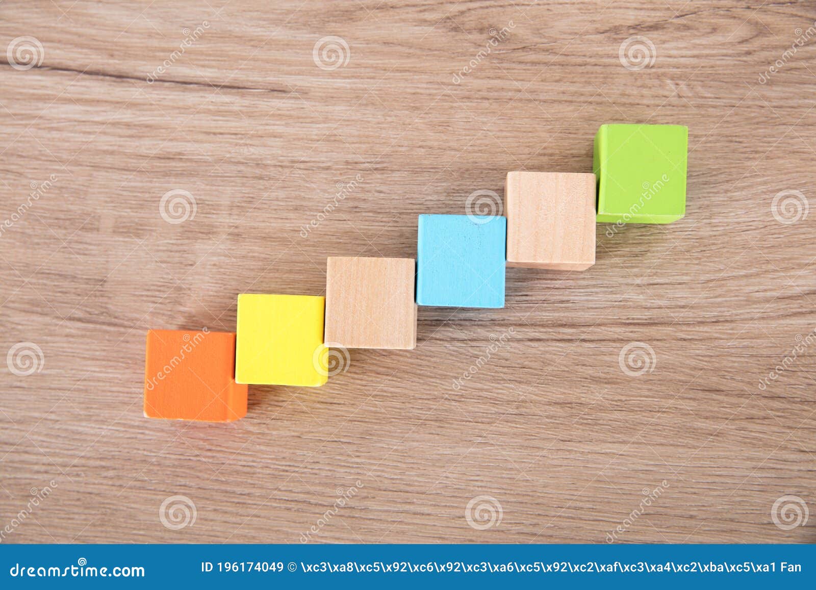 The Blocks that Gradually Go Up are Placed in the Shape of a Staircase ...