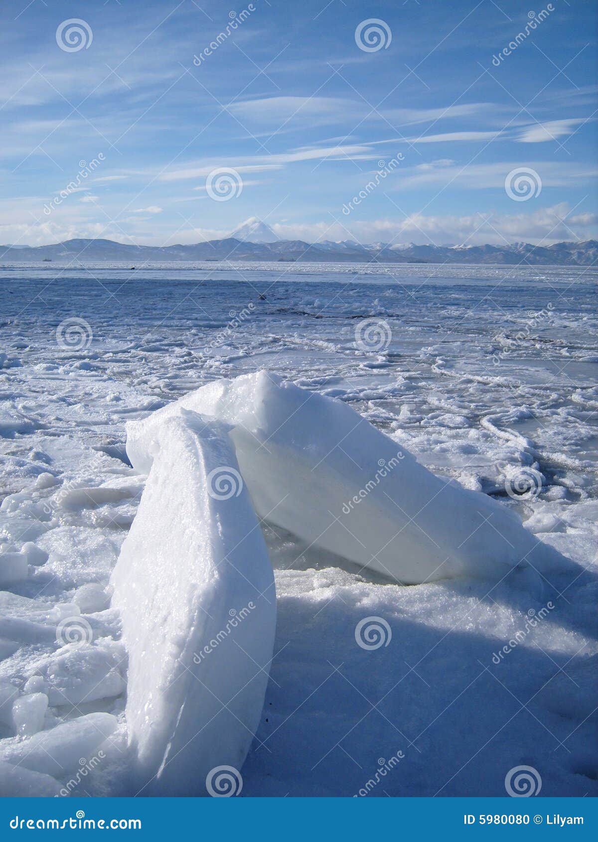 Blocks of ice stock photo. Image of block, frozen, volcano - 5980080