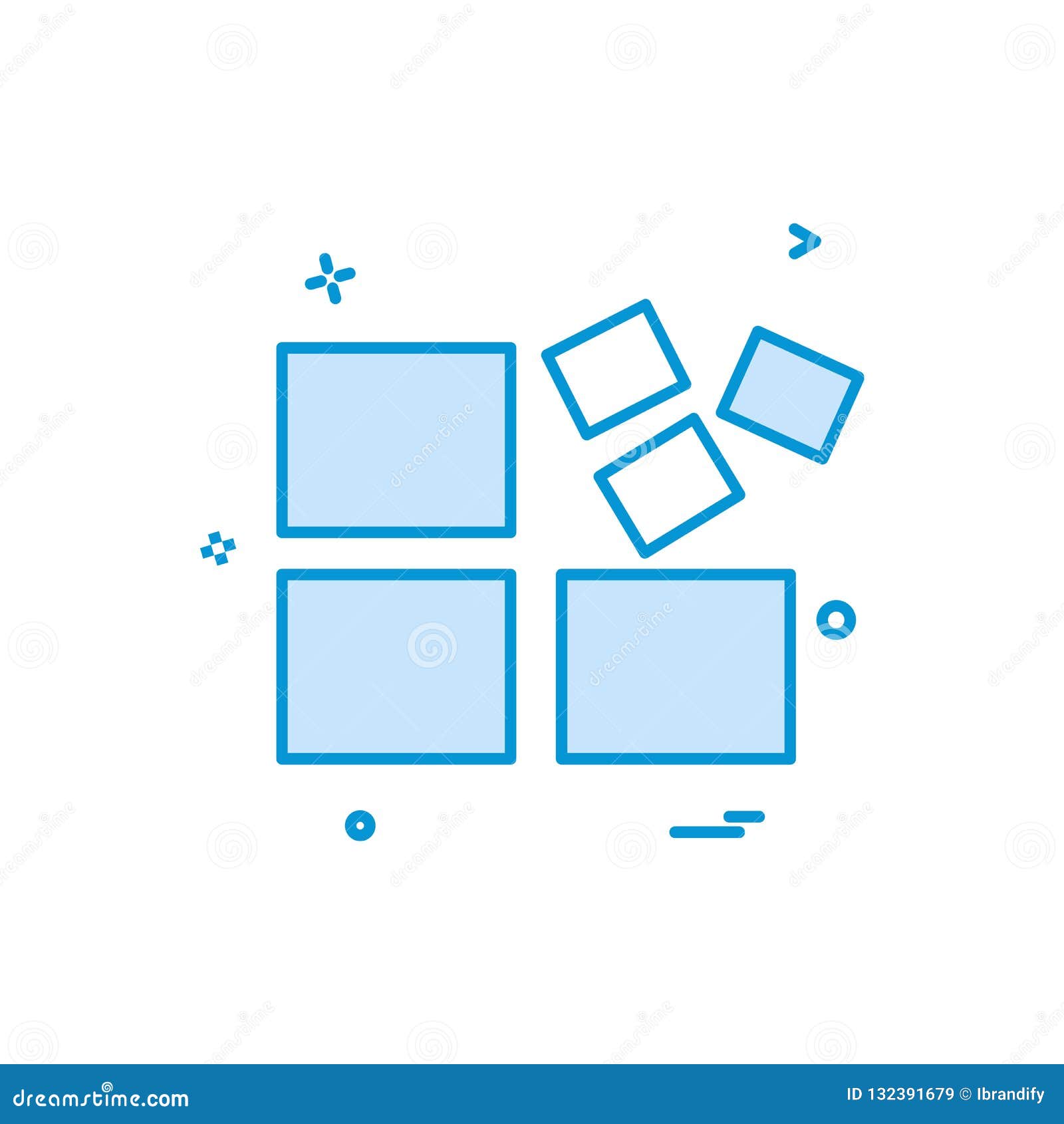 Blocks icon design vector stock vector. Illustration of element - 132391679