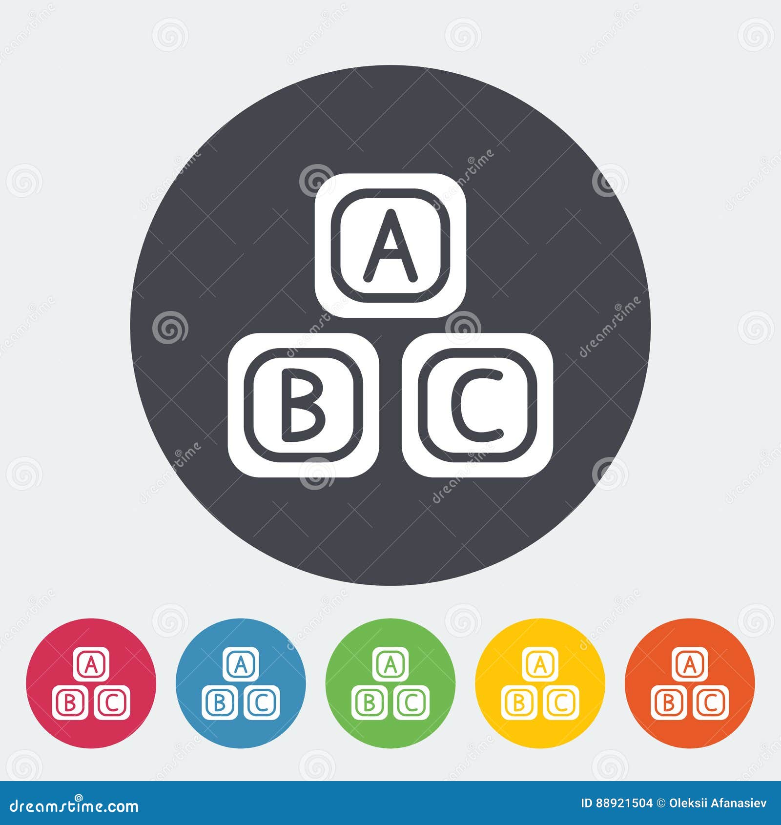 Blocks icon. stock vector. Illustration of educate, child - 88921504
