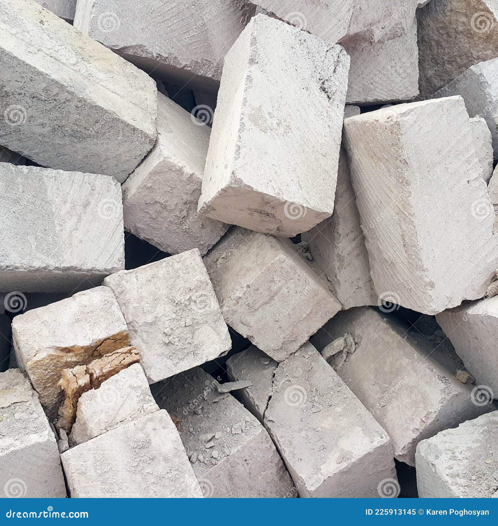 Blocks Made of Tuff. a Lot of Stones for the Construction of Buildings ...