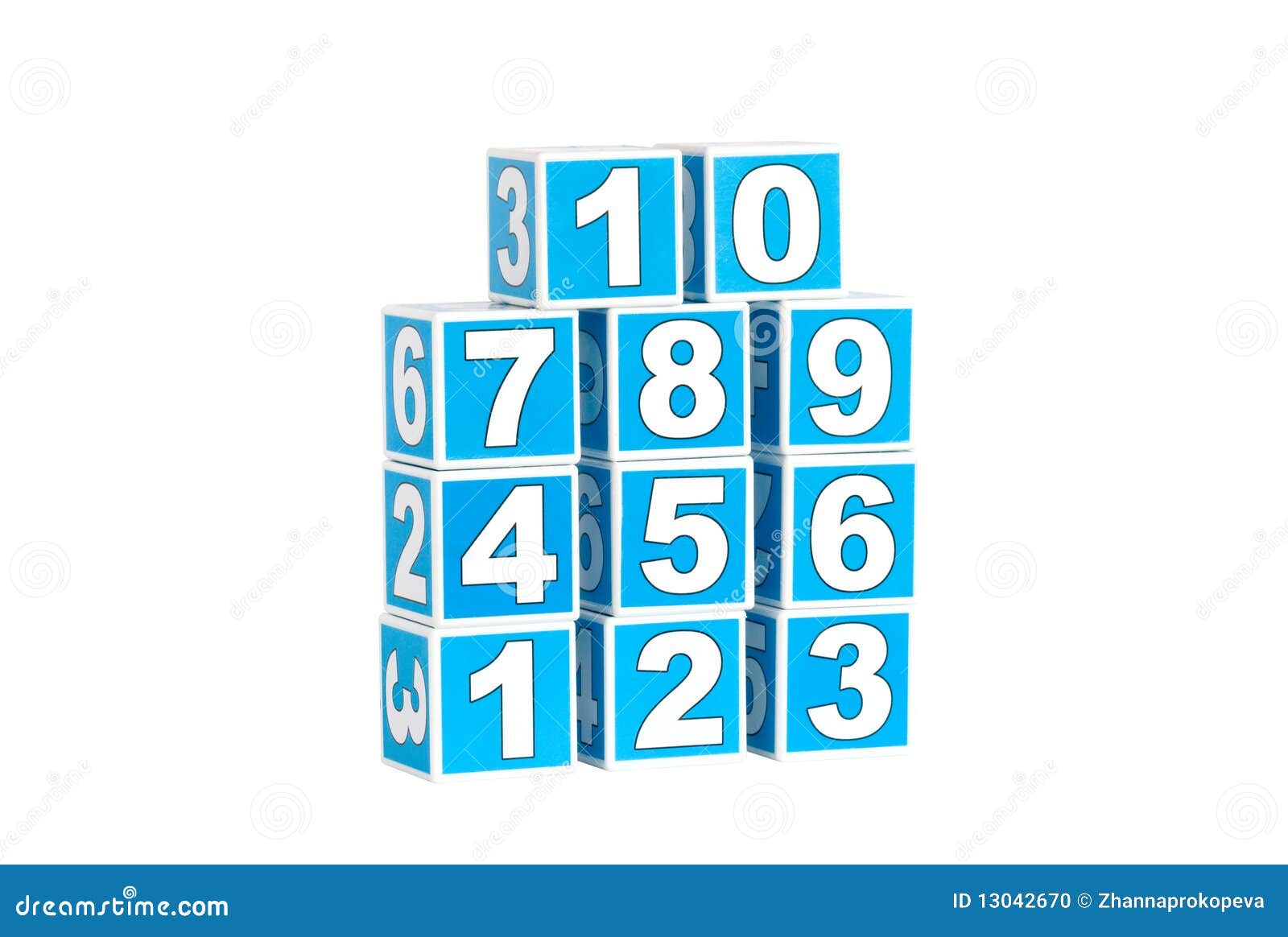 Blocks with numbers stock photo. Image of children, blocks - 13042670
