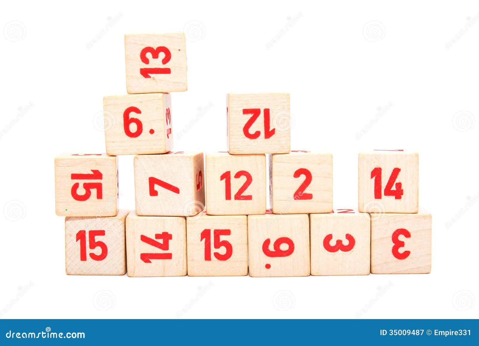 Blocks with numbers stock image. Image of education, background - 35009487