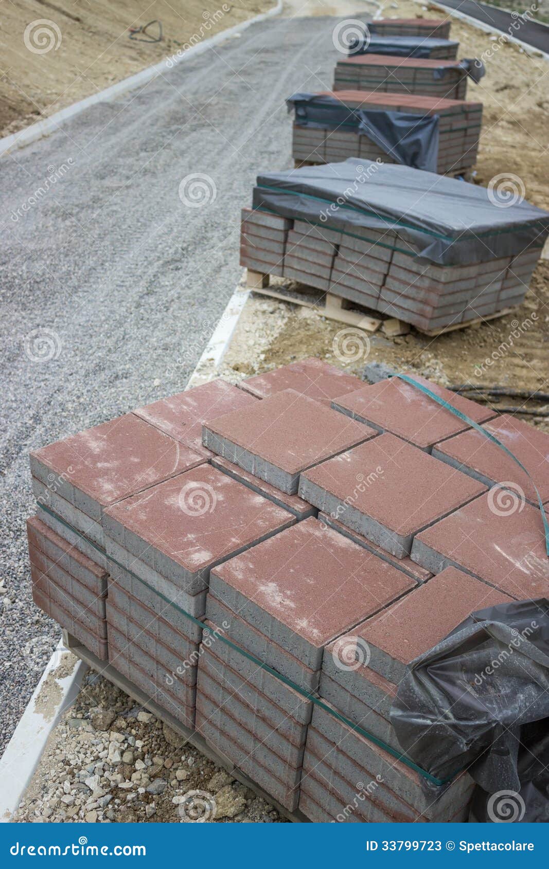 Blocks for Pavement on the Pallet Stock Image - Image of sale, surface ...