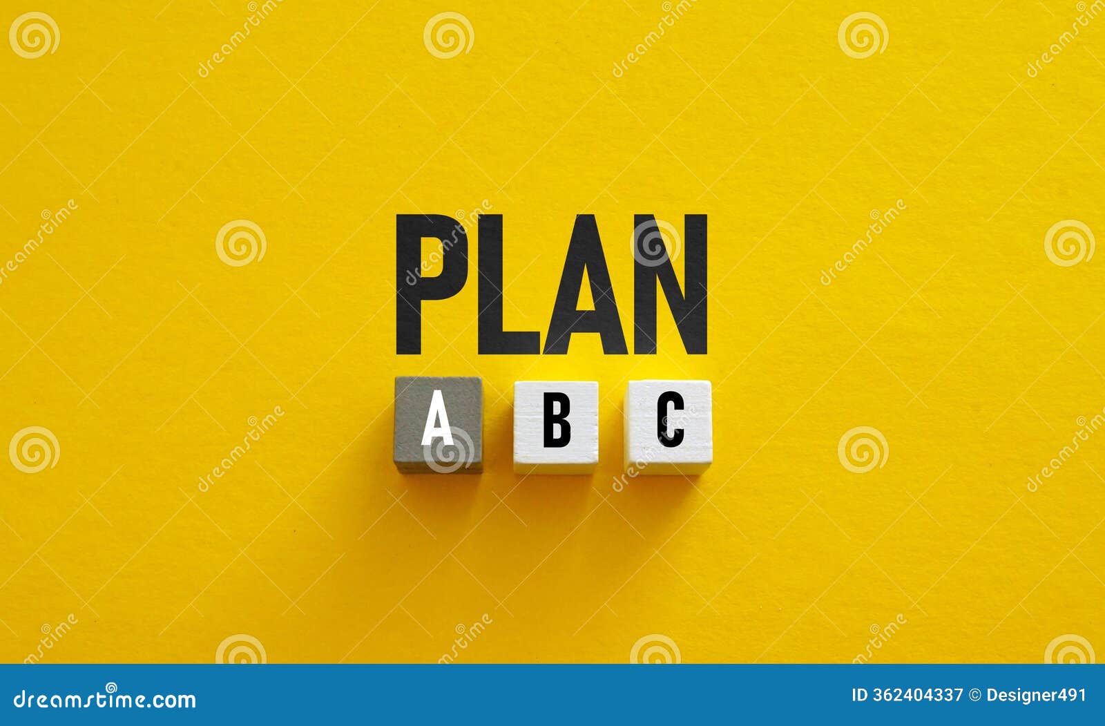 Blocks with Plan a B C As a Symbol of Decision Making and Strategic ...