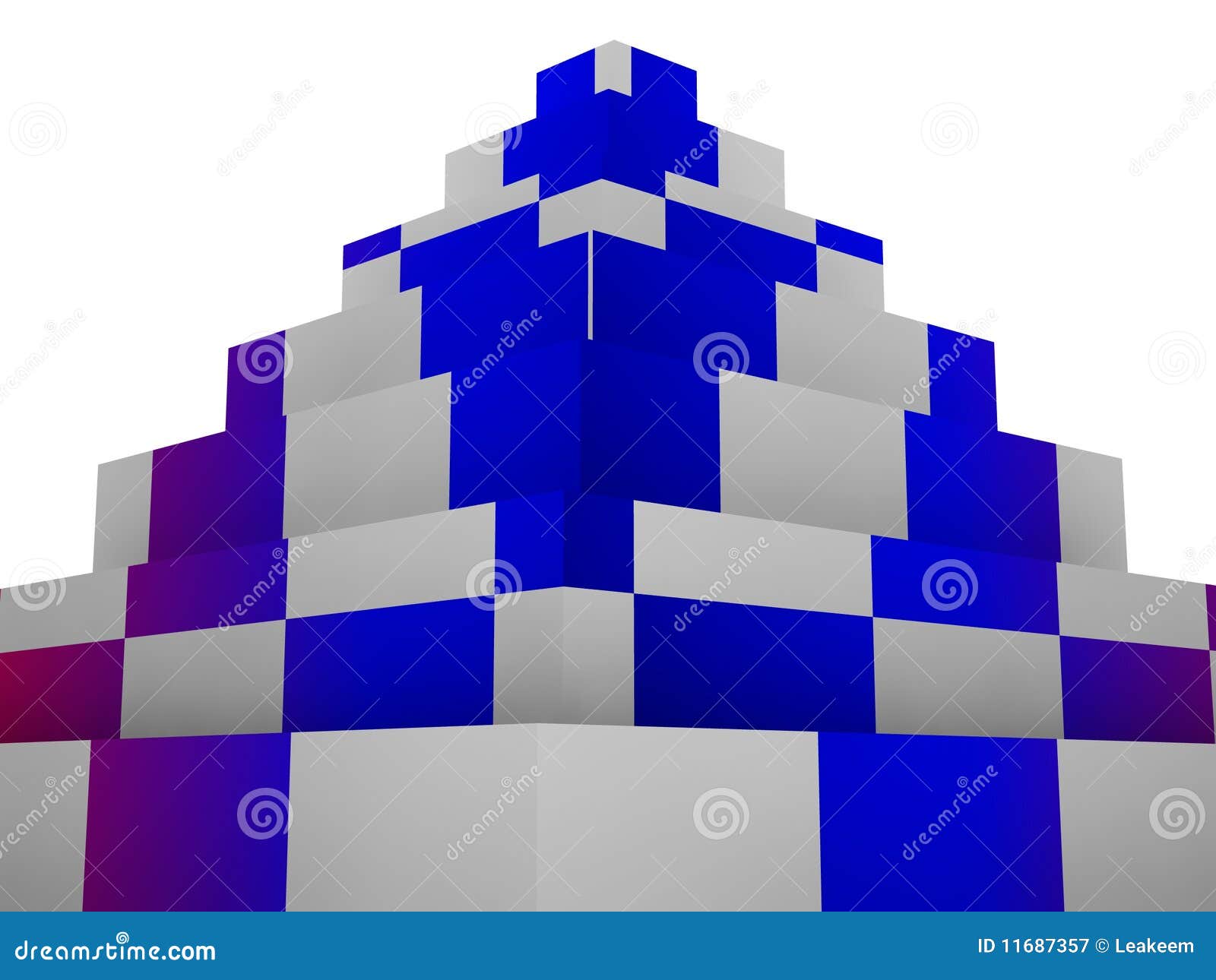 Blocks pyramid stock illustration. Illustration of blue - 11687357