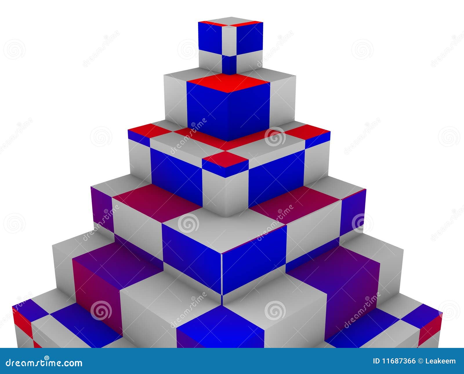 Blocks pyramid stock illustration. Illustration of abstract - 11687366