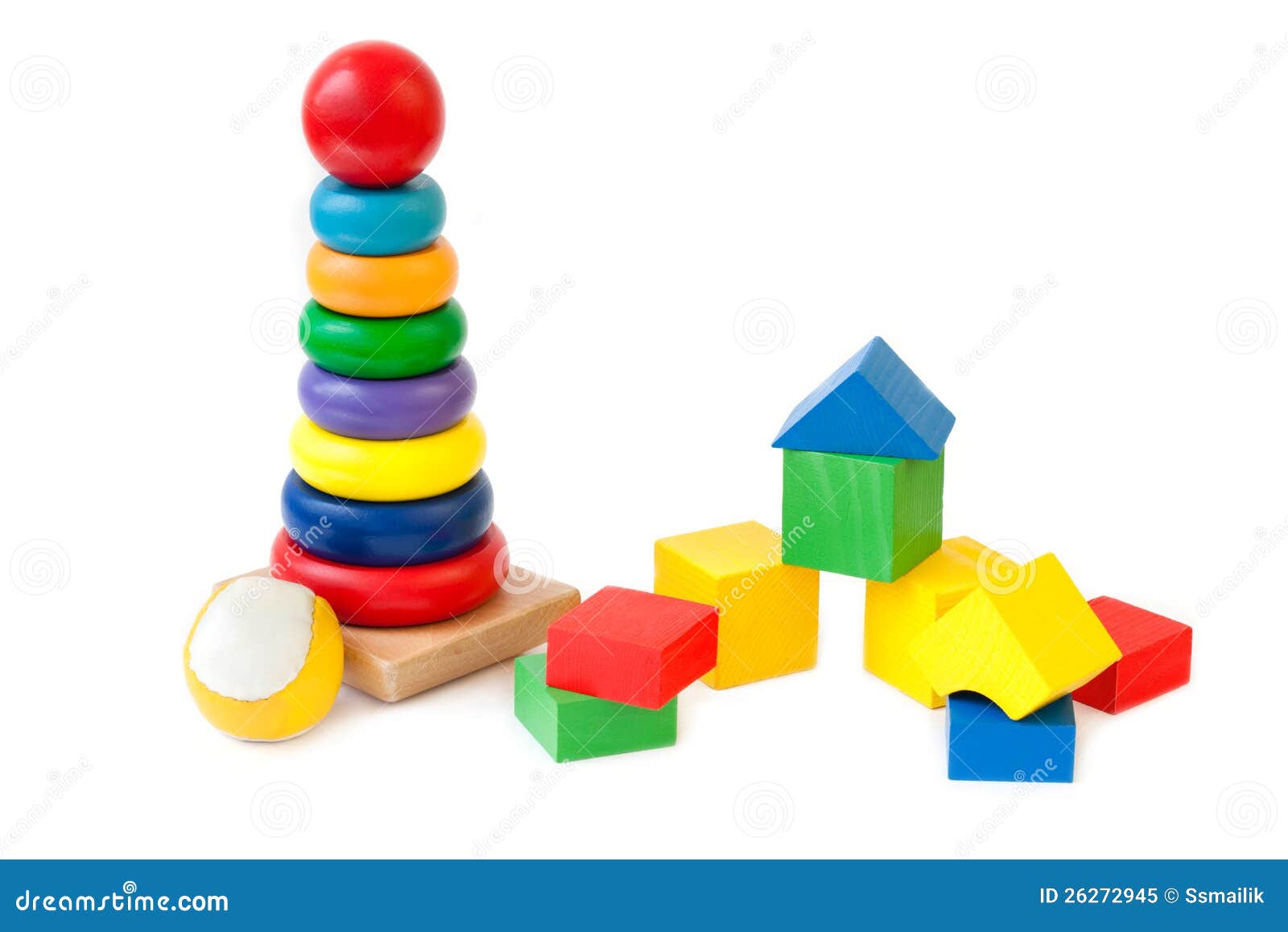 Blocks pyramid ball stock image. Image of child, isolated - 26272945