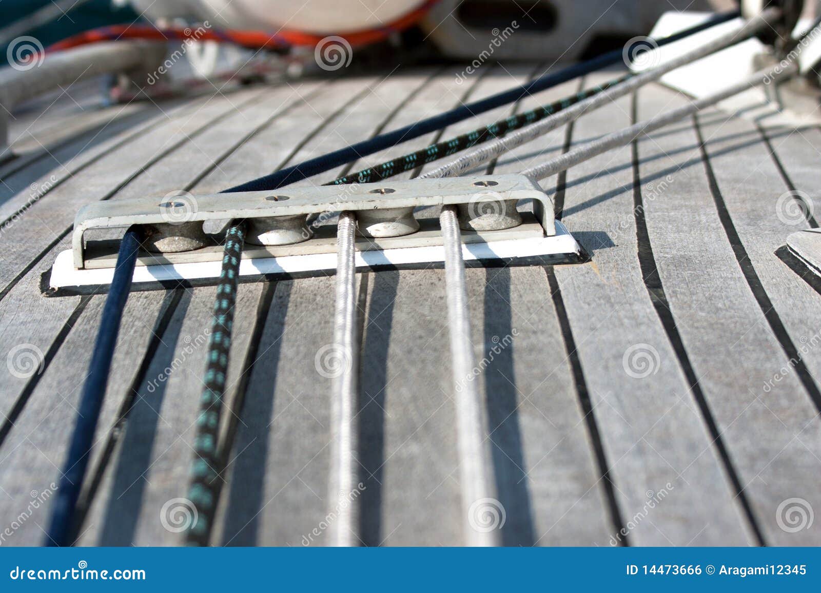 Blocks with Rope on Sailing Boat Stock Photo - Image of nautical ...
