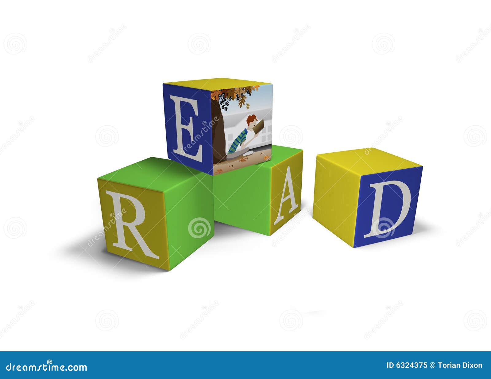 Blocks That Spell READ Picture. Image: 6324375