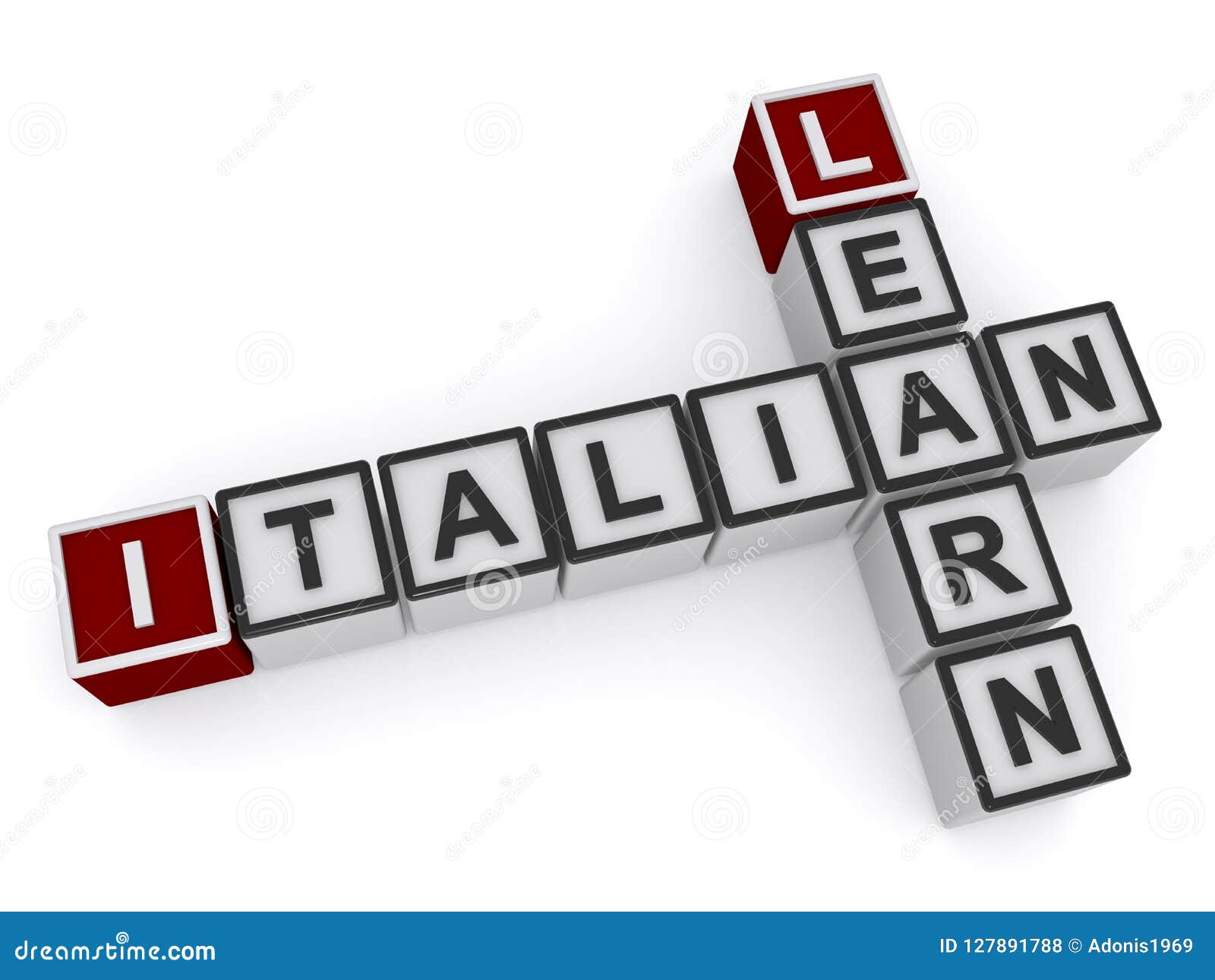 Blocks Spelling Learn Italian Stock Illustration - Illustration of ...