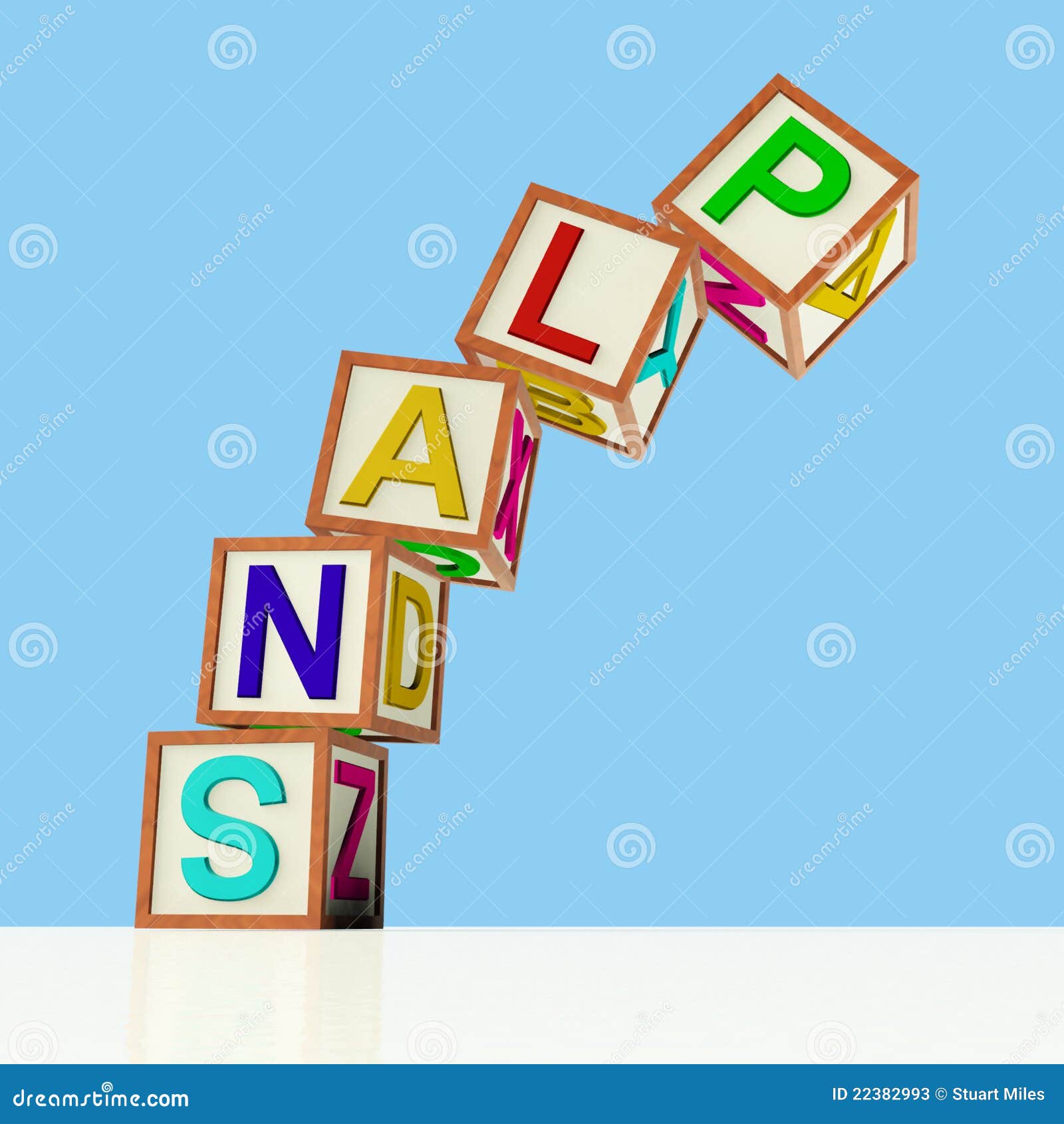 Blocks Spelling Plans Falling Over Stock Image - Image of improvement ...