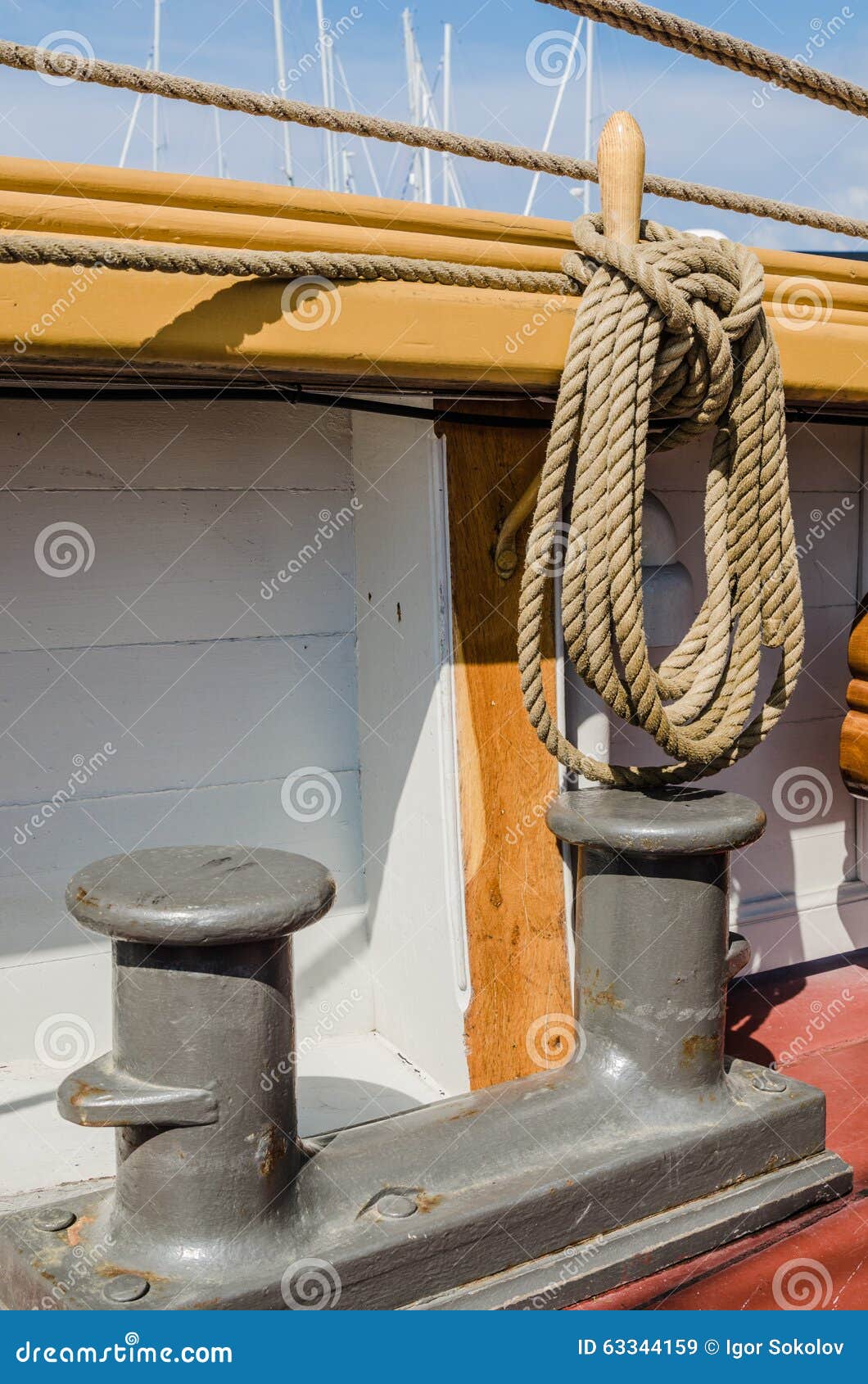 Blocks and Tackles of a Sailing Vessel Stock Image - Image of sailing ...