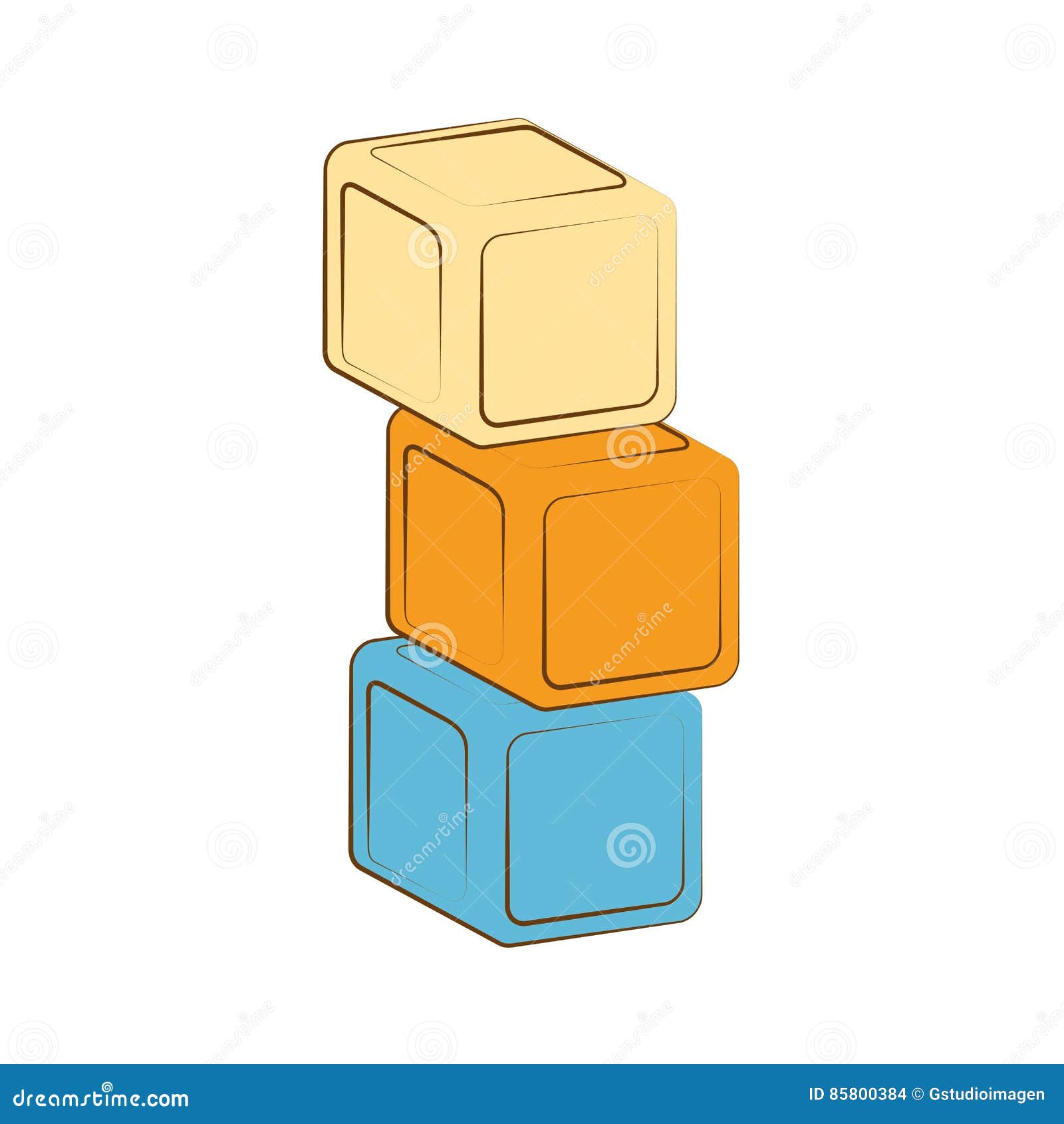 Blocks toy kids icon stock vector. Illustration of toys - 85800384
