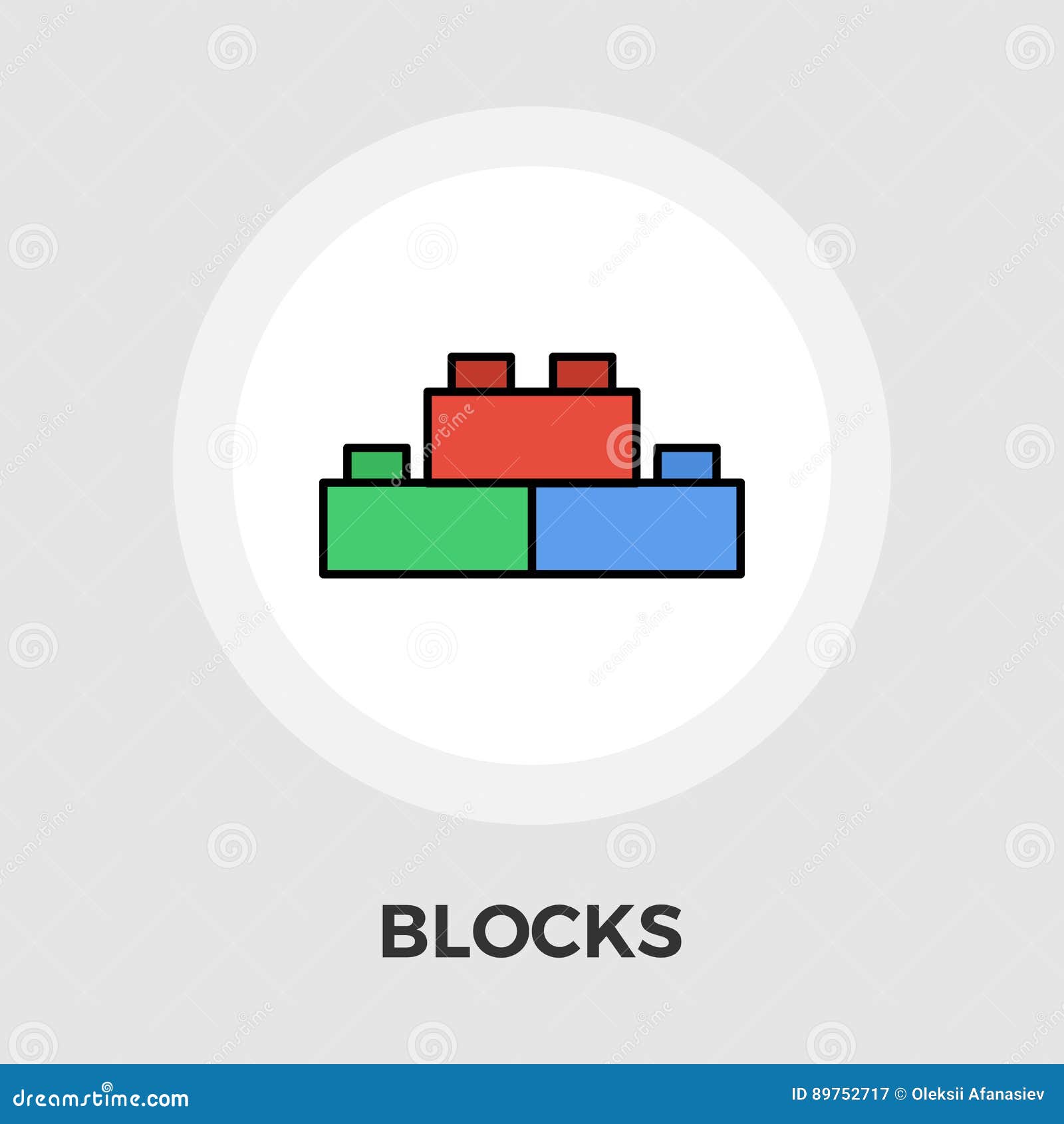 Blocks Vector Flat Icon stock vector. Illustration of educational ...