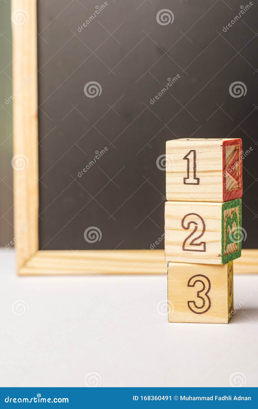 123 Blocks on Wooden Surface Stock Image - Image of childhood, cube ...