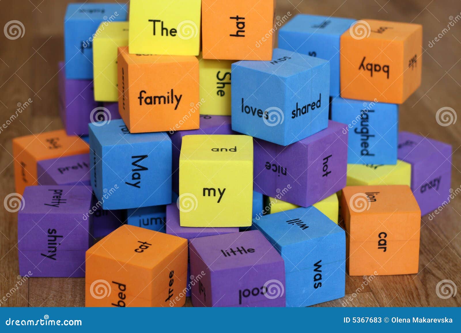 Blocks with words stock image. Image of read, school, play - 5367683