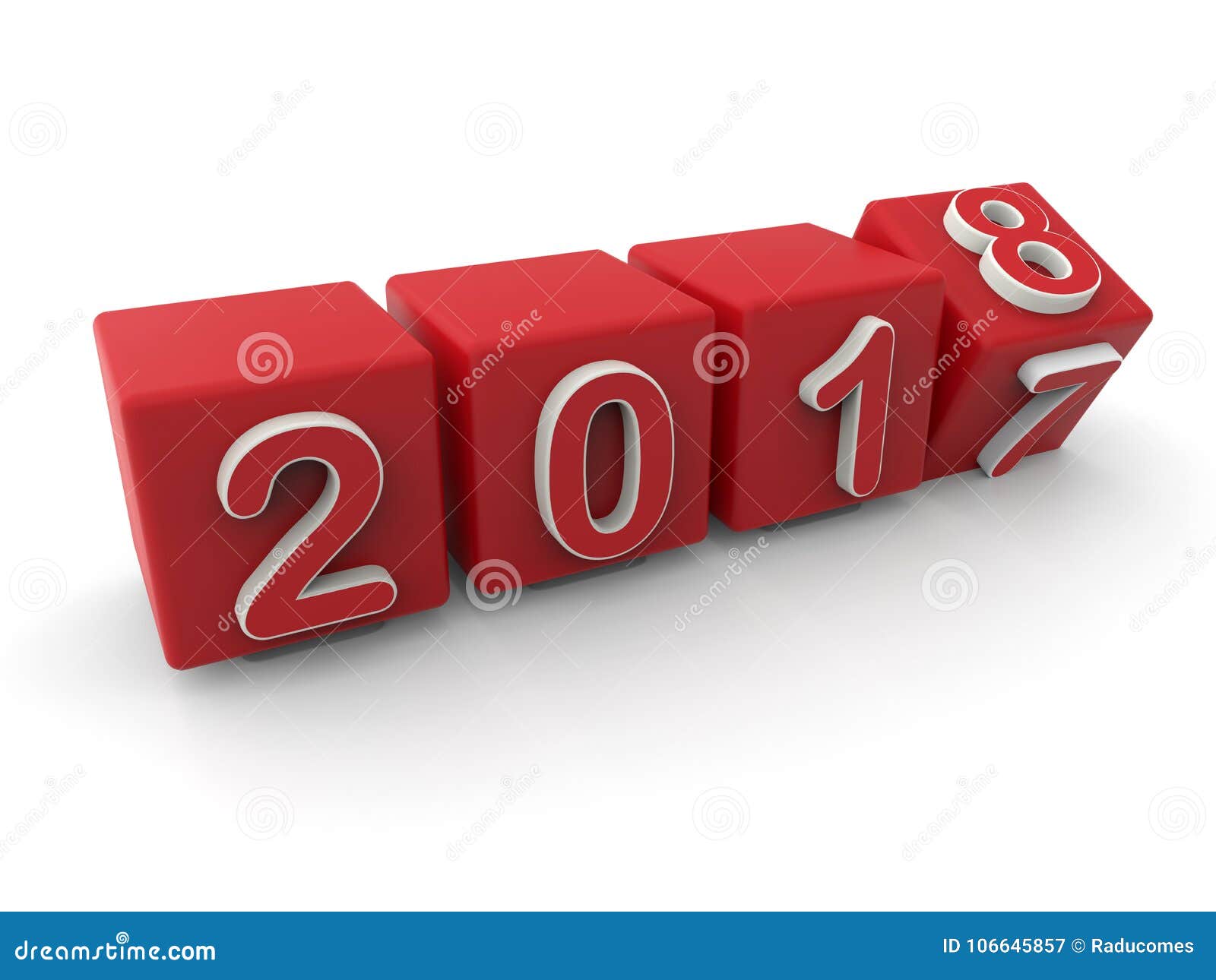 Blocks with the 2018 Year Transition Stock Illustration - Illustration ...