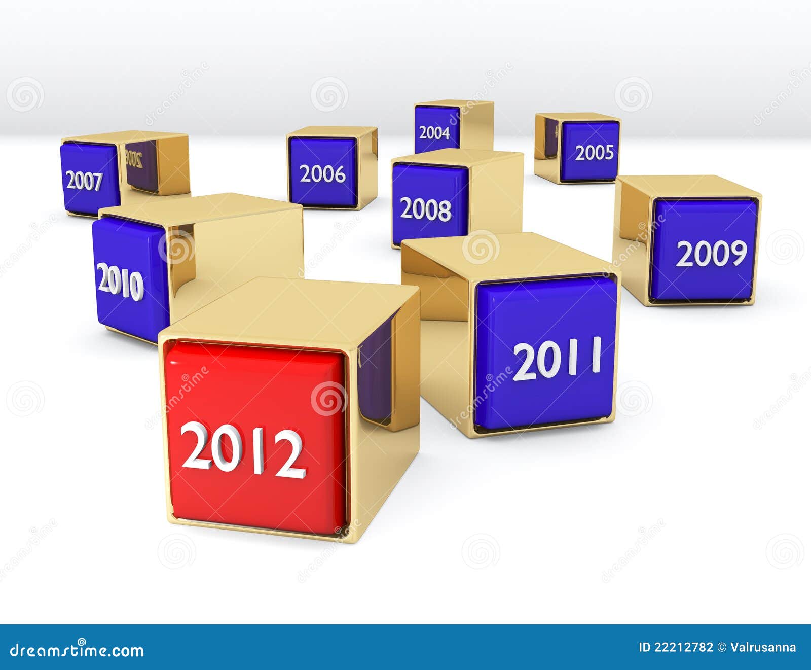 Blocks with years stock illustration. Illustration of observation ...