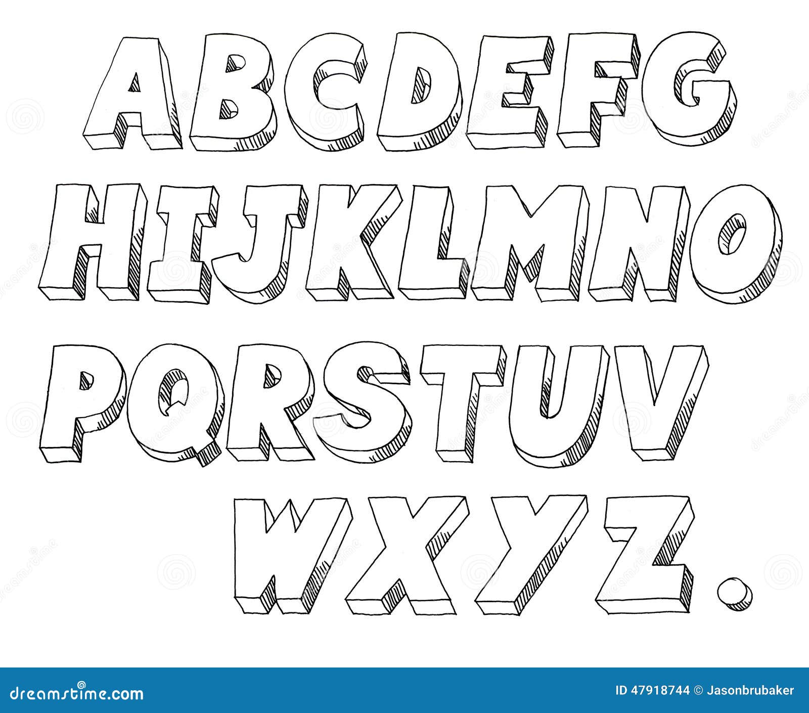 Blockschrift stock abbildung. Illustration von schwarzes - 47918744