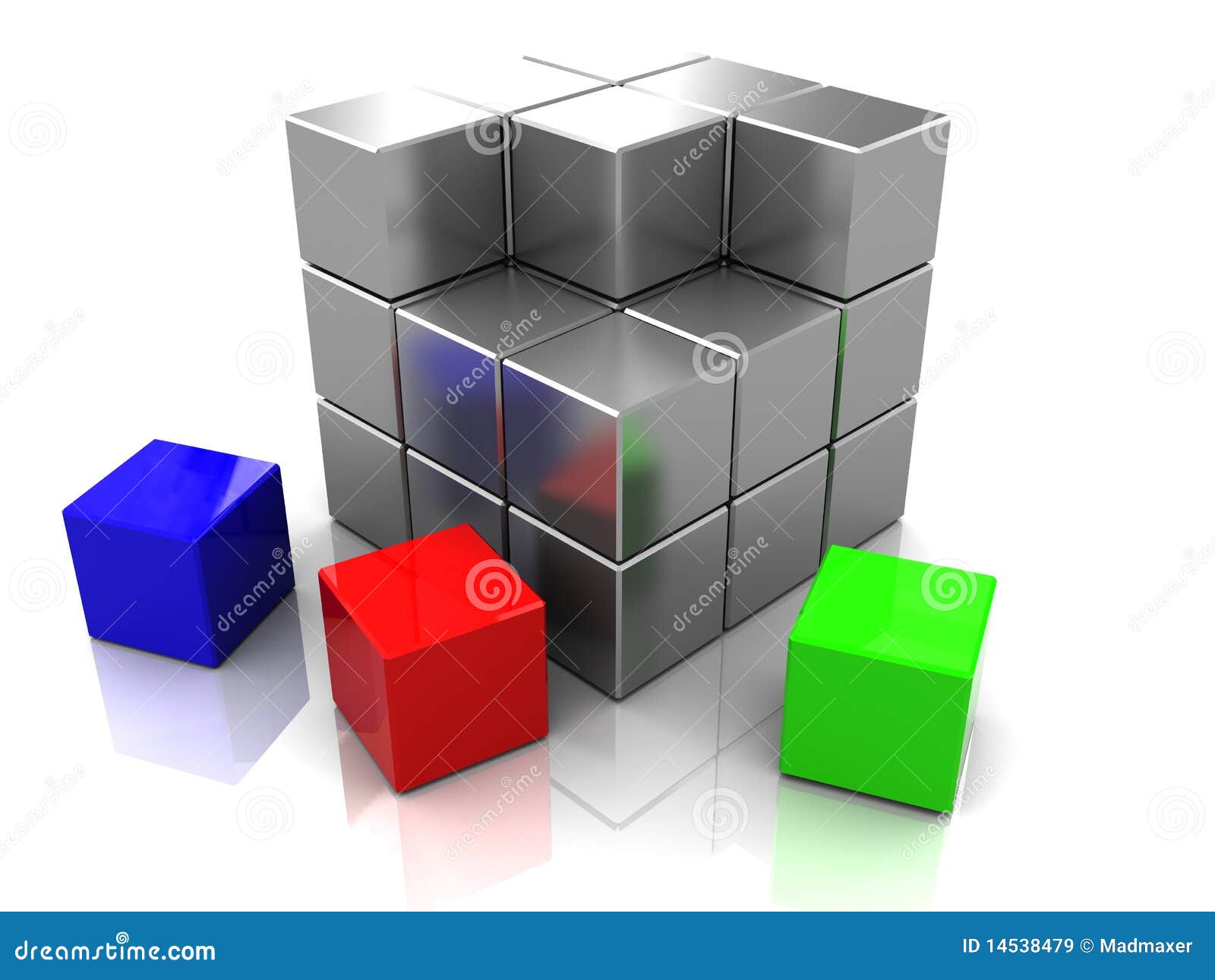 Blockt Aufbau stock abbildung. Illustration von form - 14538479