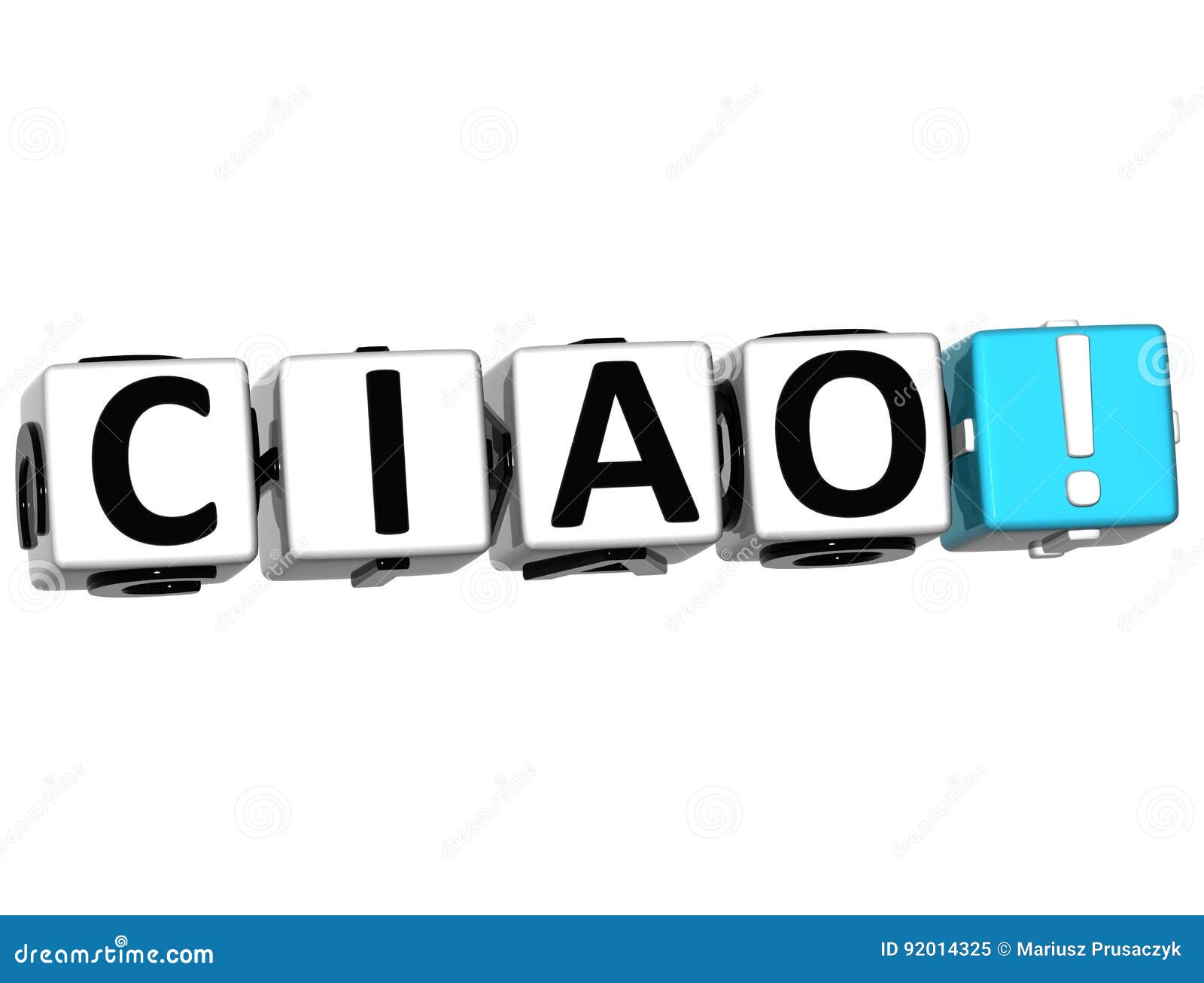 Blocktext 3D Ciao Auf Weißem Hintergrund Stock Abbildung - Illustration ...