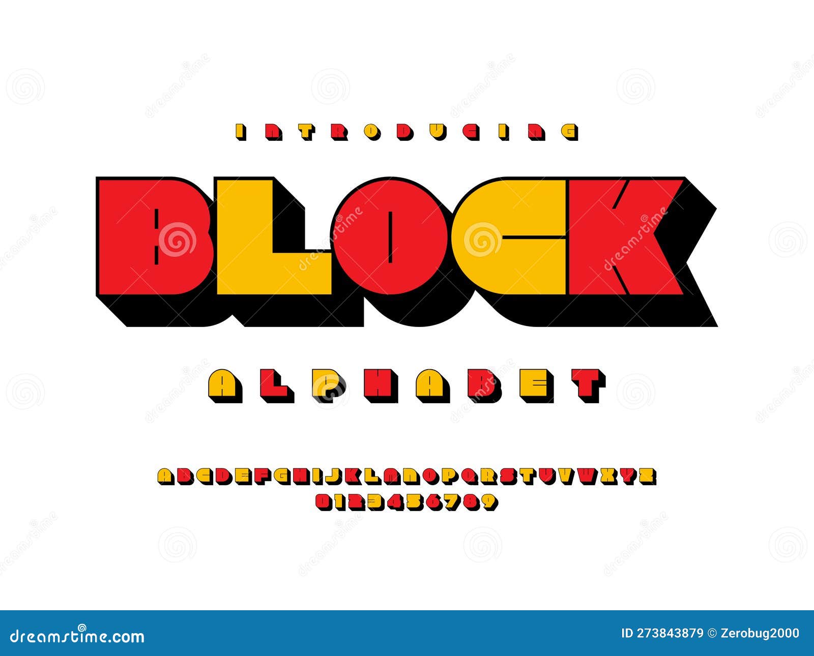 Blocky font stock vector. Illustration of bold, brand - 273843879