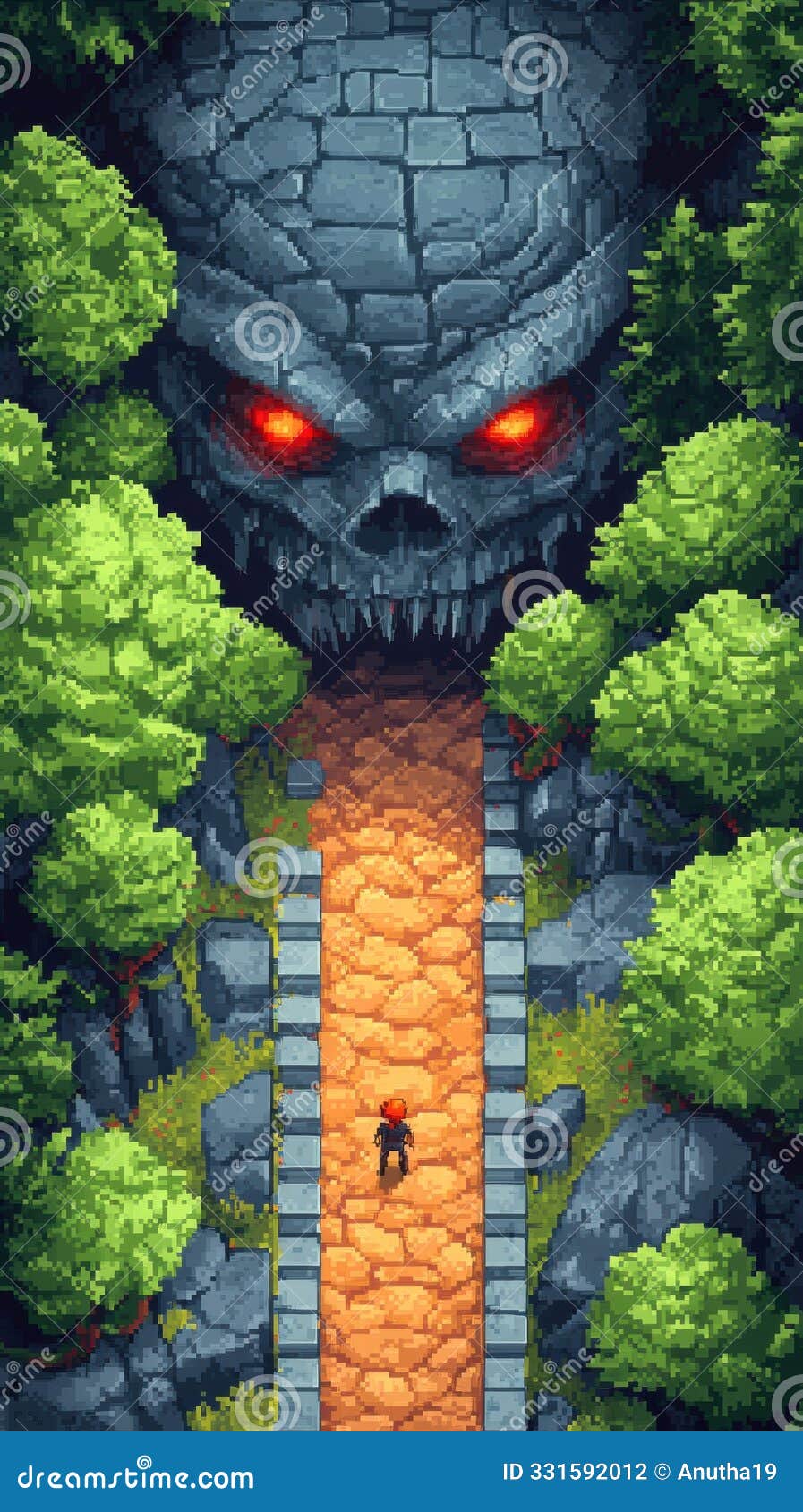 Blocky Pixel Art Enemy Sprites Featuring Sharp Edges in a Retro Game ...