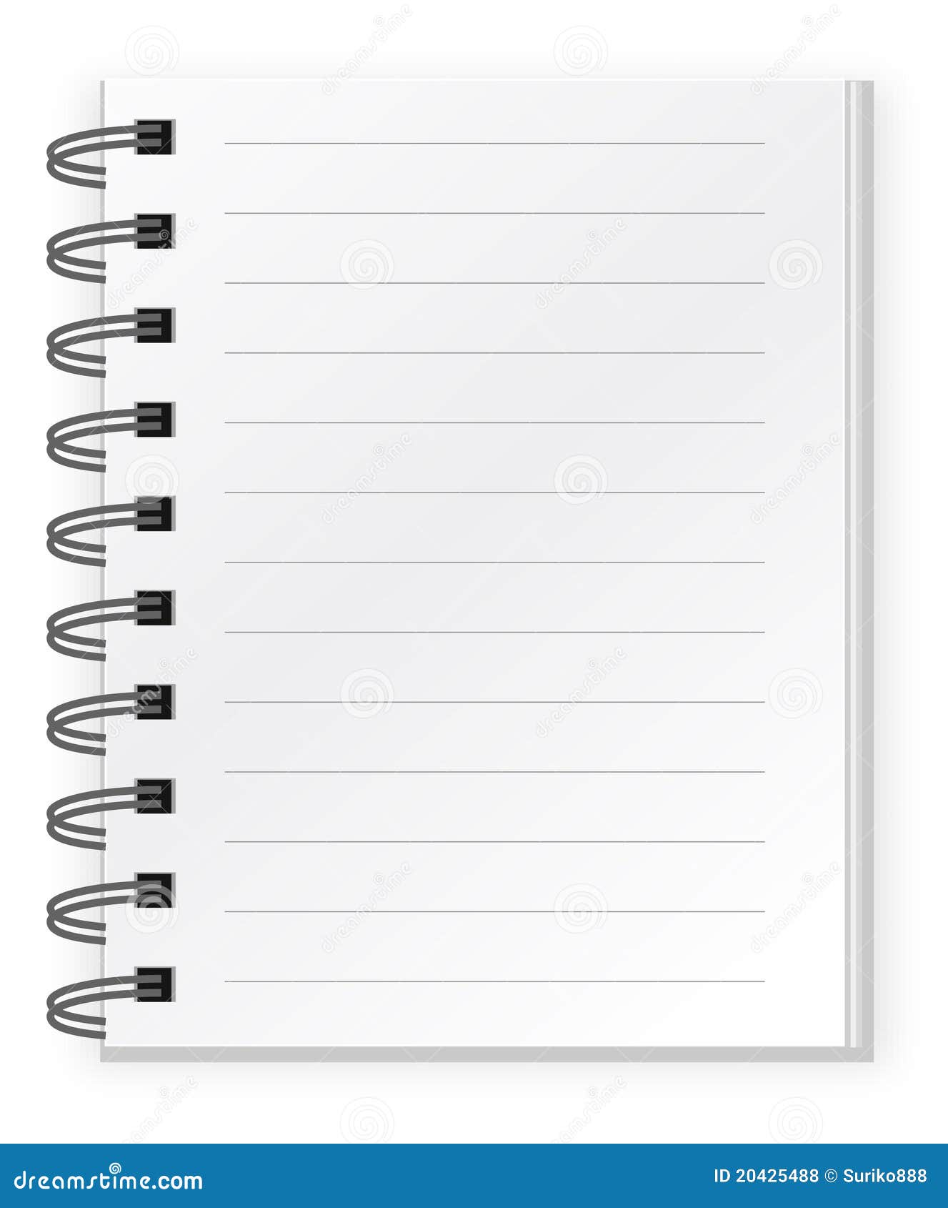 Bloco de notas branco ilustração do vetor. Ilustração de papel - 20425488