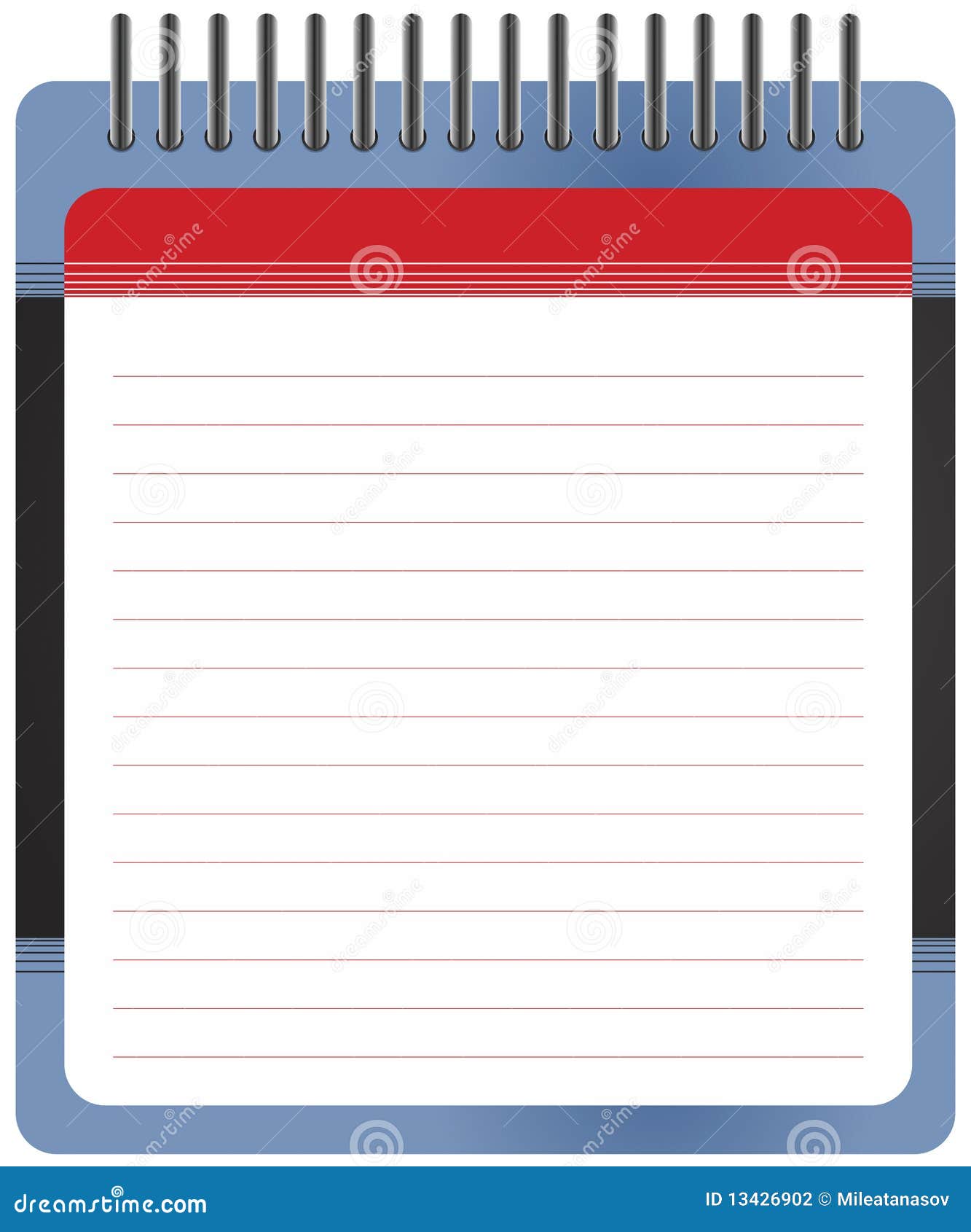 Bloco De Notas Branco Em Branco Ilustração do Vetor - Ilustração de ...