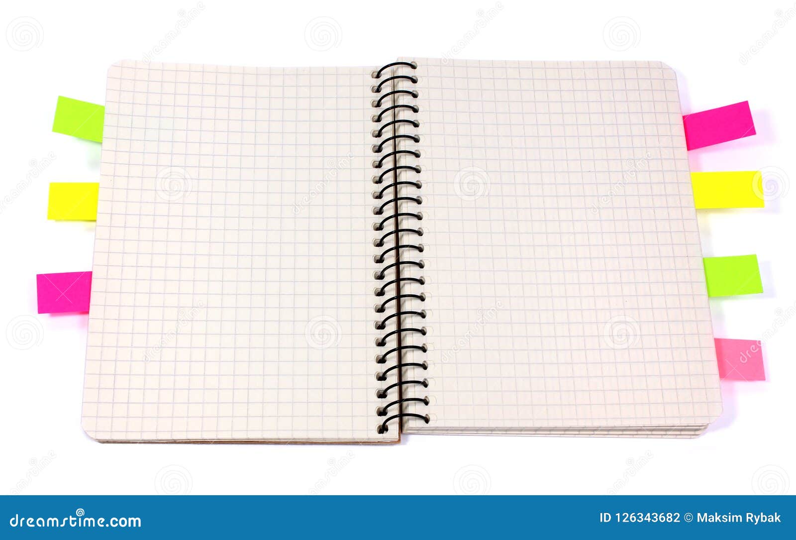 Bloco De Notas Com Marcador Coloridos Foto de Stock - Imagem de papel ...