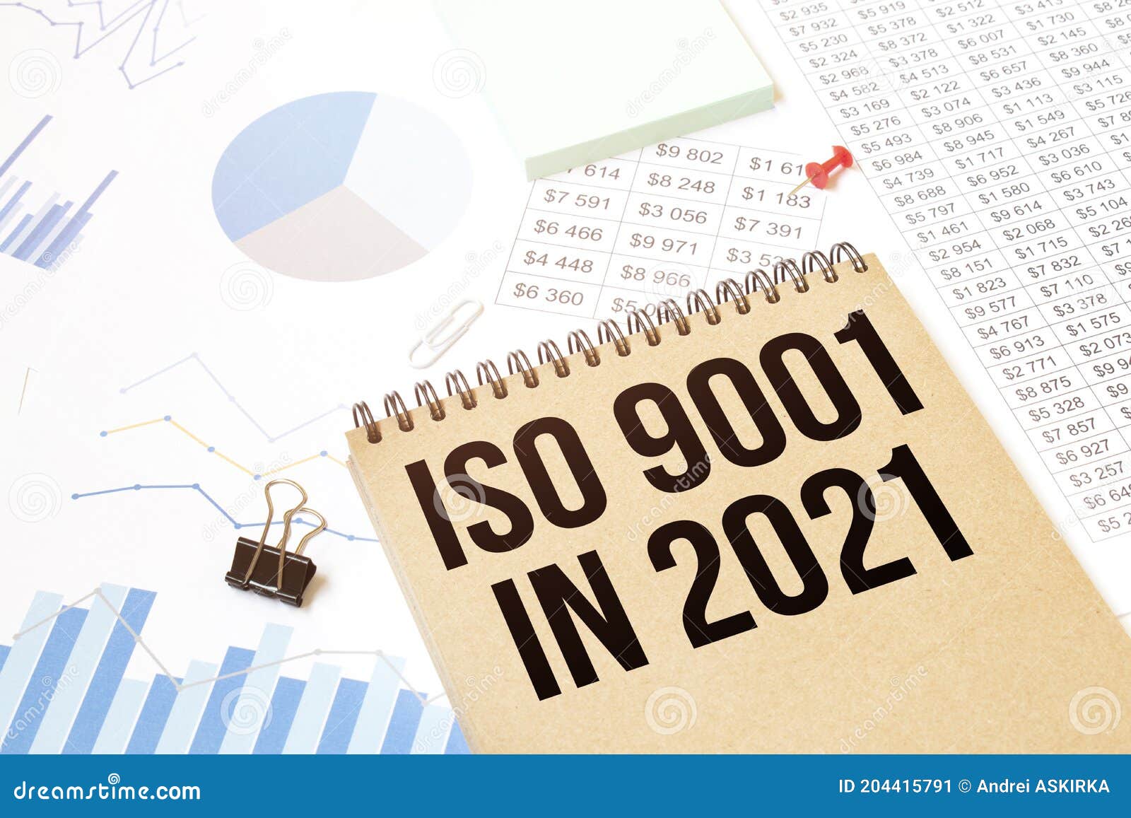 Bloco De Notas Com Texto Iso 9001 Em 2021. Diagrama E Fundo Branco ...