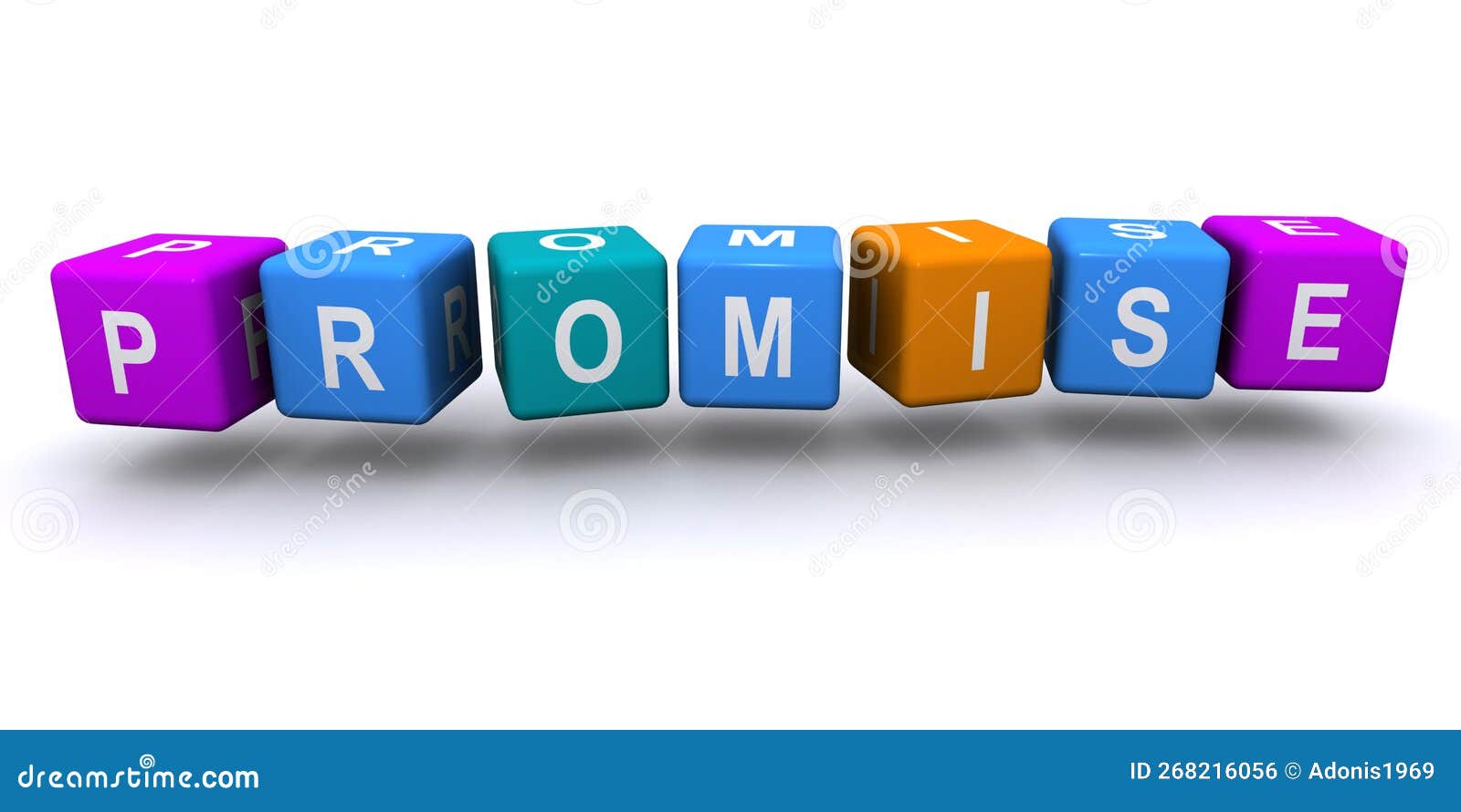 Bloco De Palavra De Promessa Em Branco Ilustração Stock - Ilustração de ...