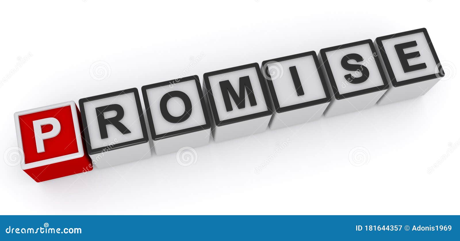 Bloco de palavra promessa ilustração stock. Ilustração de leal - 181644357