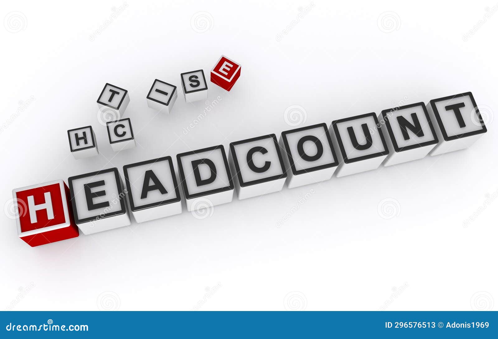 Bloco De Palavras Do Headcount Em Branco Ilustração Stock - Ilustração ...