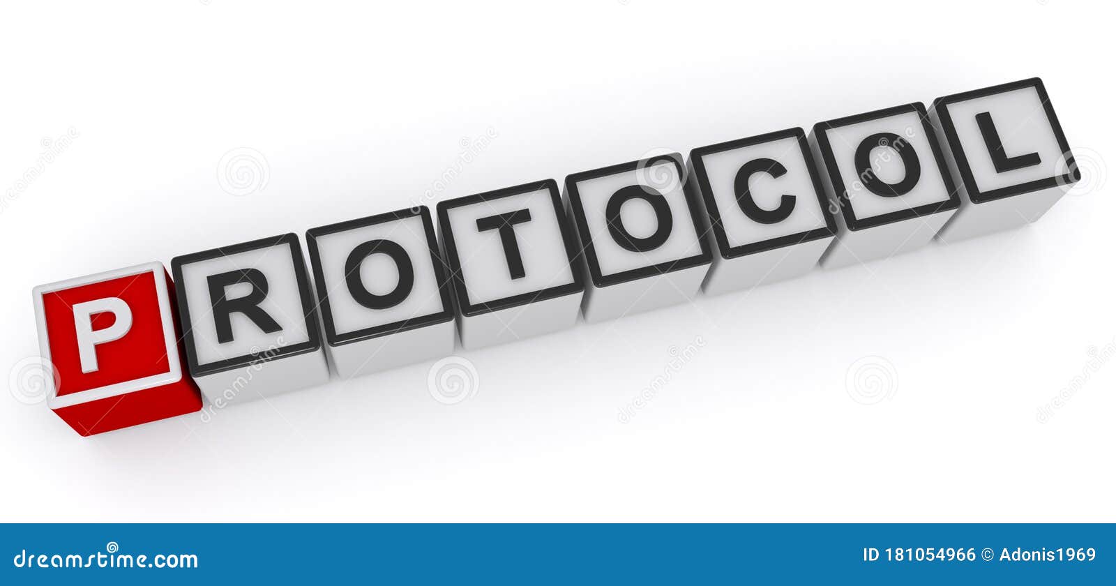 Bloco De Palavras De Protocolo Ilustração Stock - Ilustração de ...