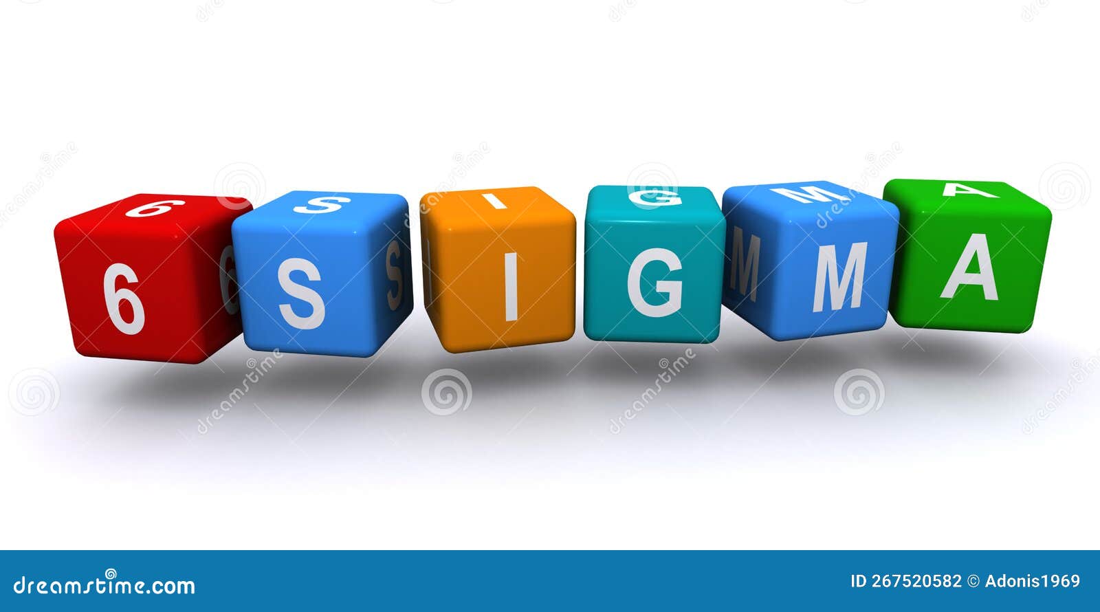 Bloco De Palavras 6 Sigma Em Branco Ilustração Stock - Ilustração de ...