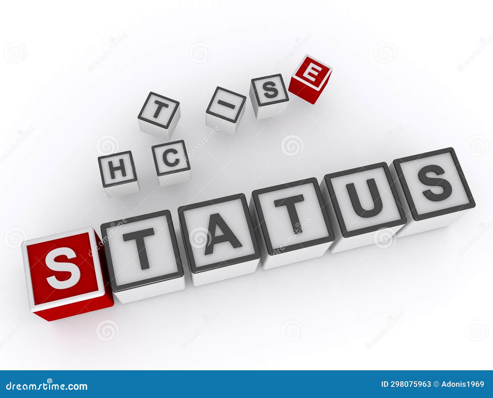 Bloco De Palavras De Status Em Branco Ilustração Stock - Ilustração de ...