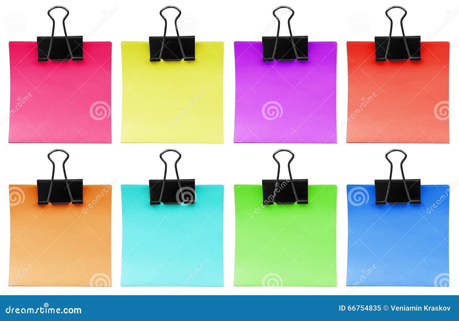 Bloco De Papel De Nota Com O Grampo - Colorido Imagem de Stock - Imagem ...