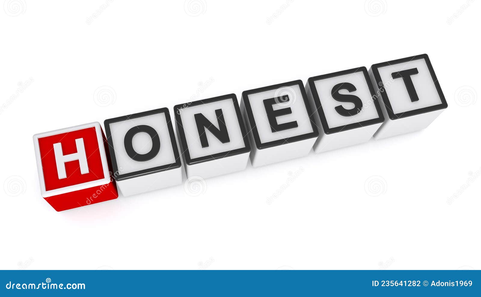 Bloco Honesto De Palavras Em Branco Ilustração Stock - Ilustração de ...