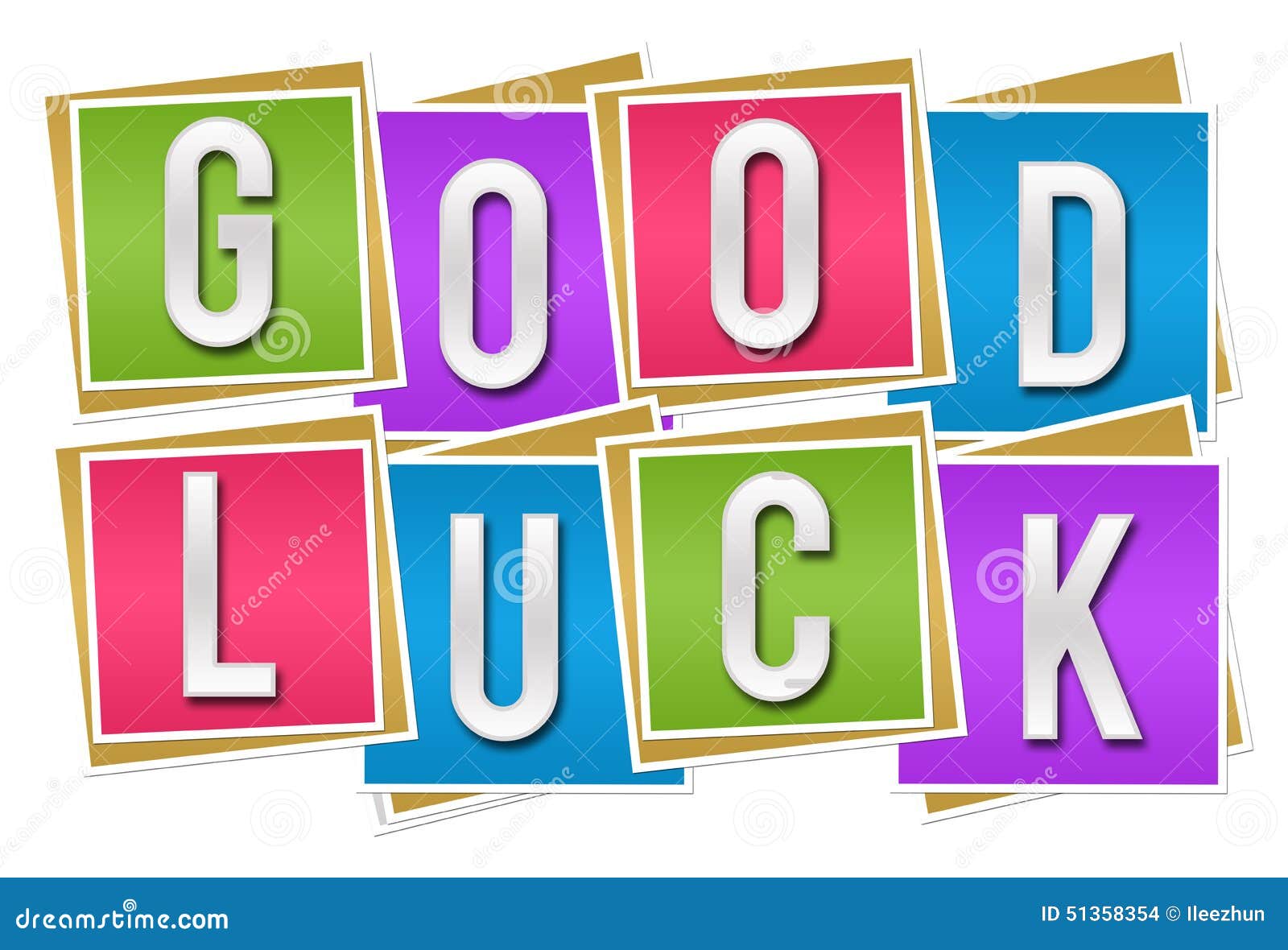 Blocos Coloridos Da Boa Sorte Ilustração Stock - Ilustração de blocos ...