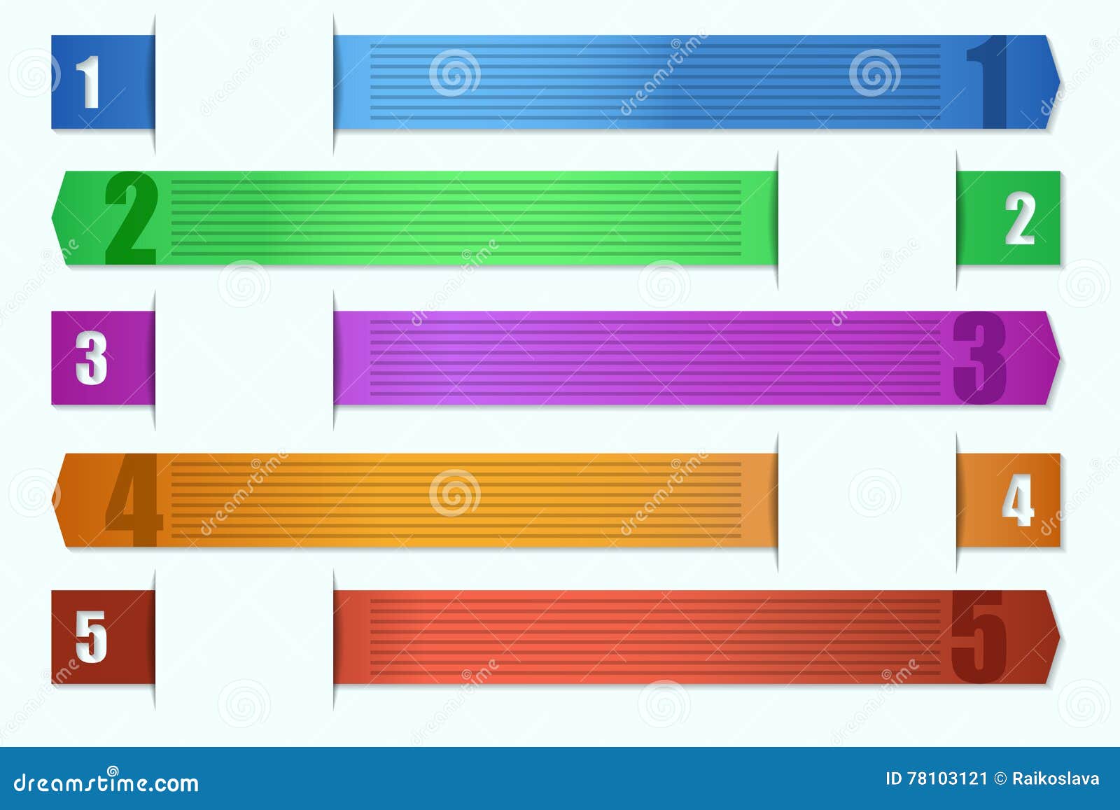 Blocos Das Fitas De Infographics Ilustração do Vetor - Ilustração de ...