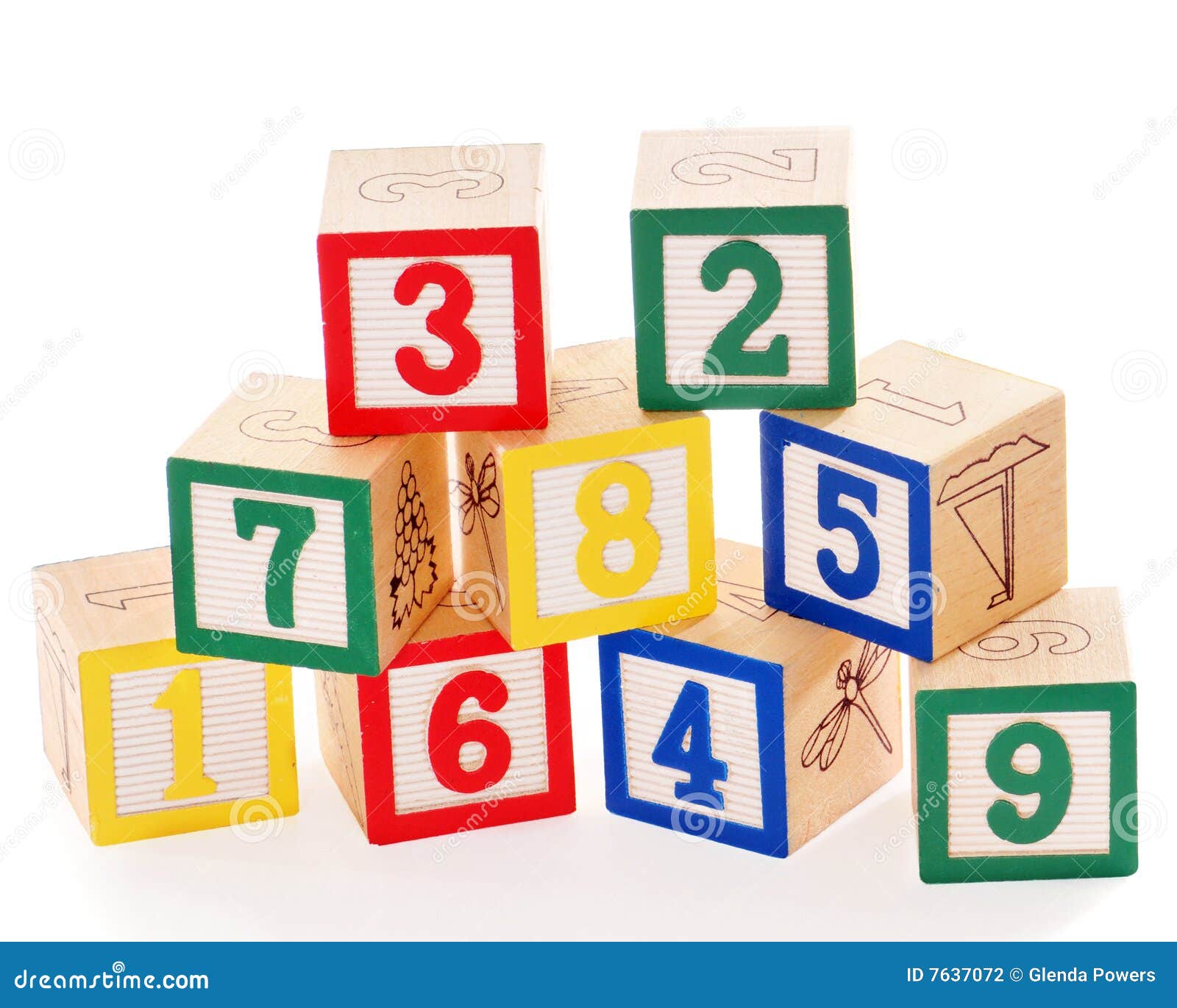 Blocos Numerados Empilhados Foto de Stock - Imagem de numerado ...