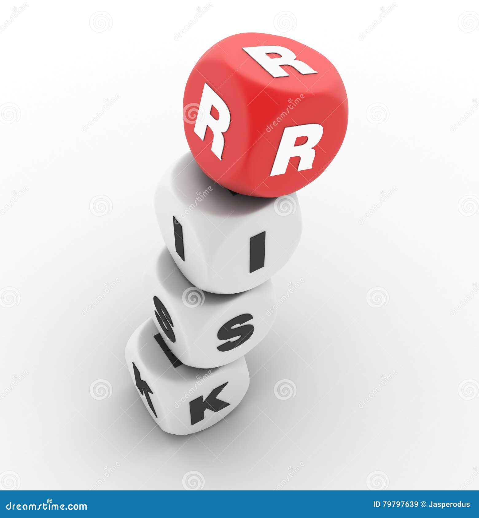 Blocs De Verticale Avec Le Risque Word Illustration Stock ...