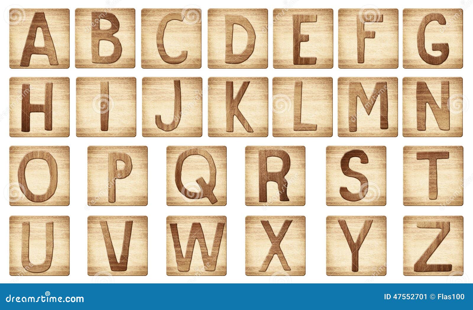 Blocs En Bois De Lettres D'alphabet Illustration Stock - Illustration ...