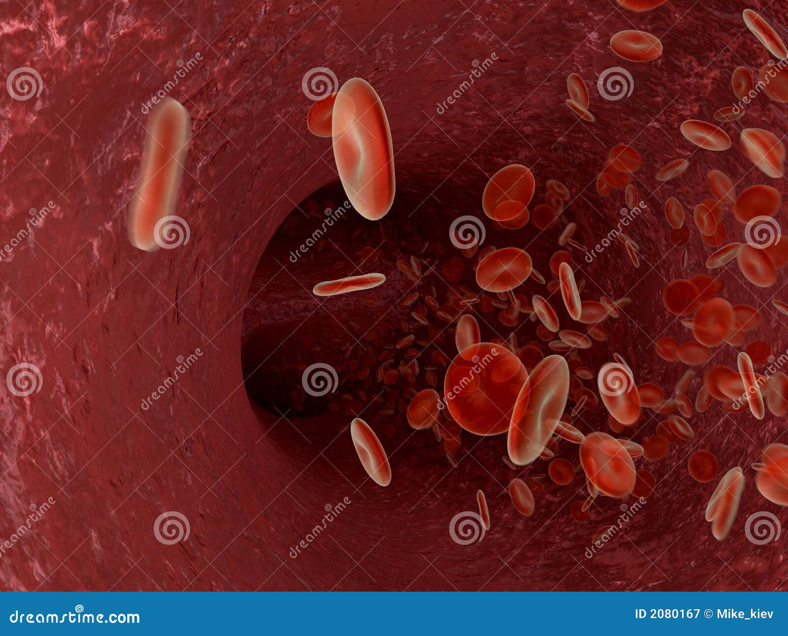 Bloed in een slagader stock illustratie. Illustration of chemie - 2080167